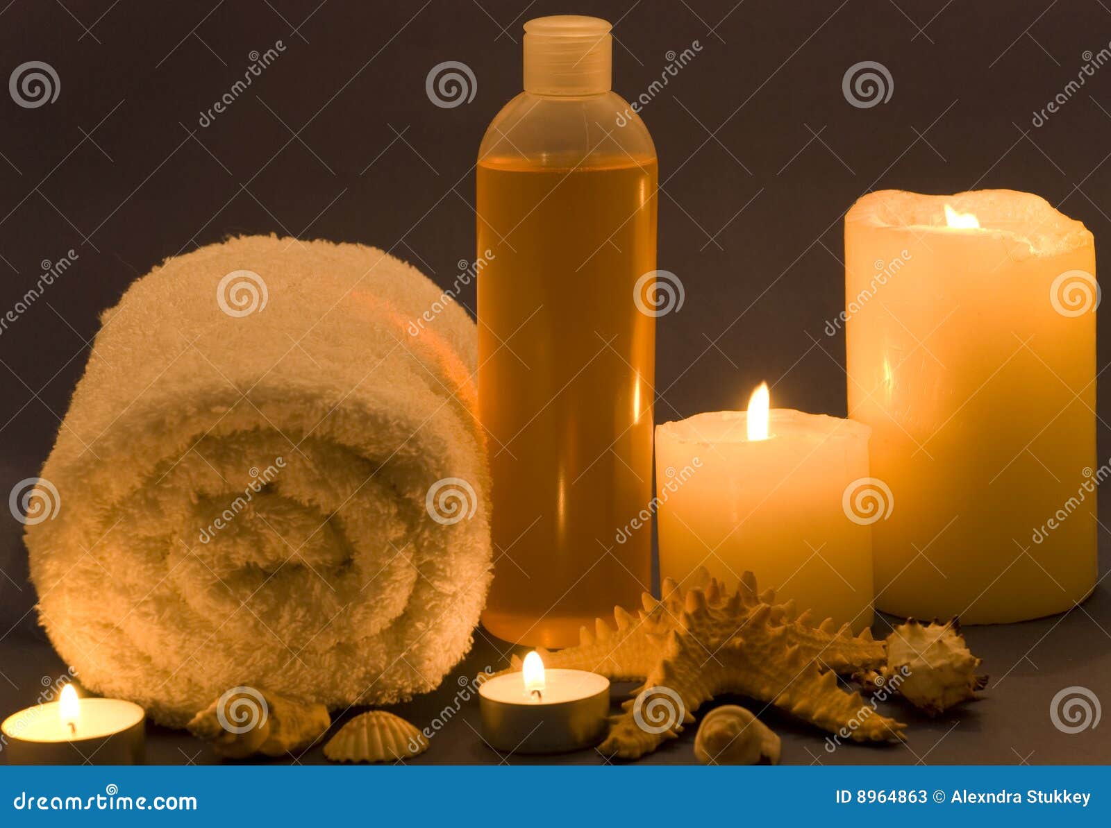 Spa items stock image. Image of starfish, bathfoam, towel - 8964863