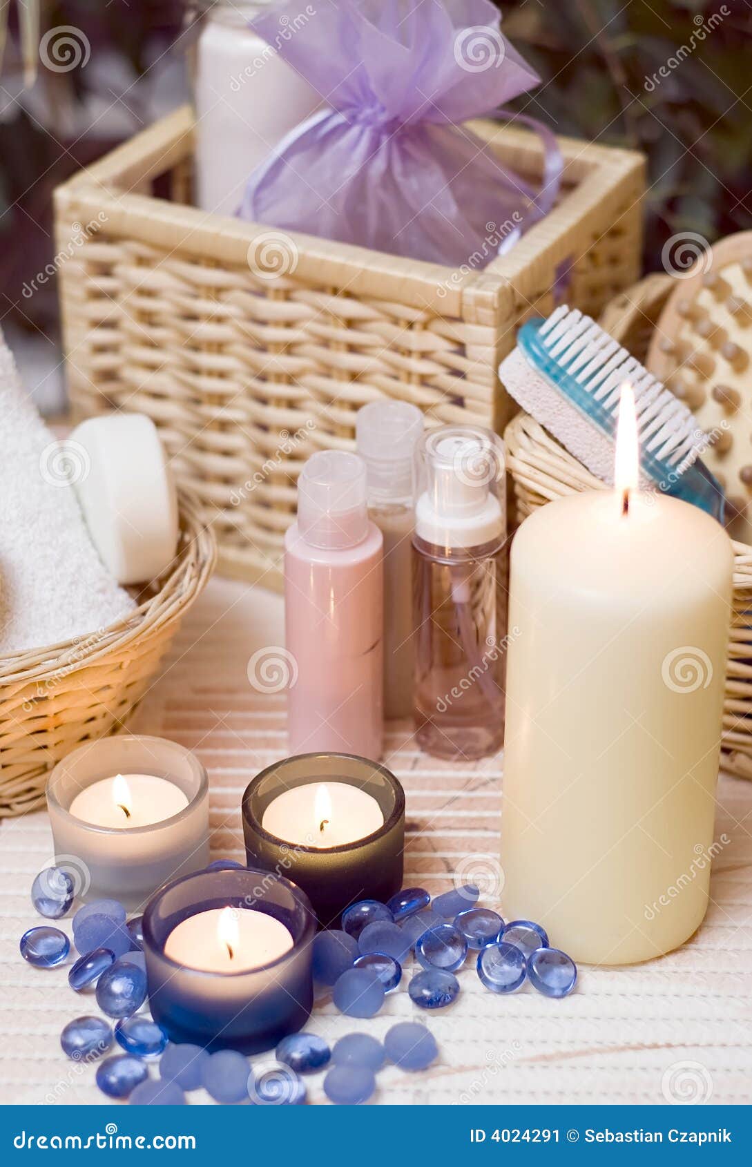 Spa items composition stock image. Image of cosmetics - 4024291