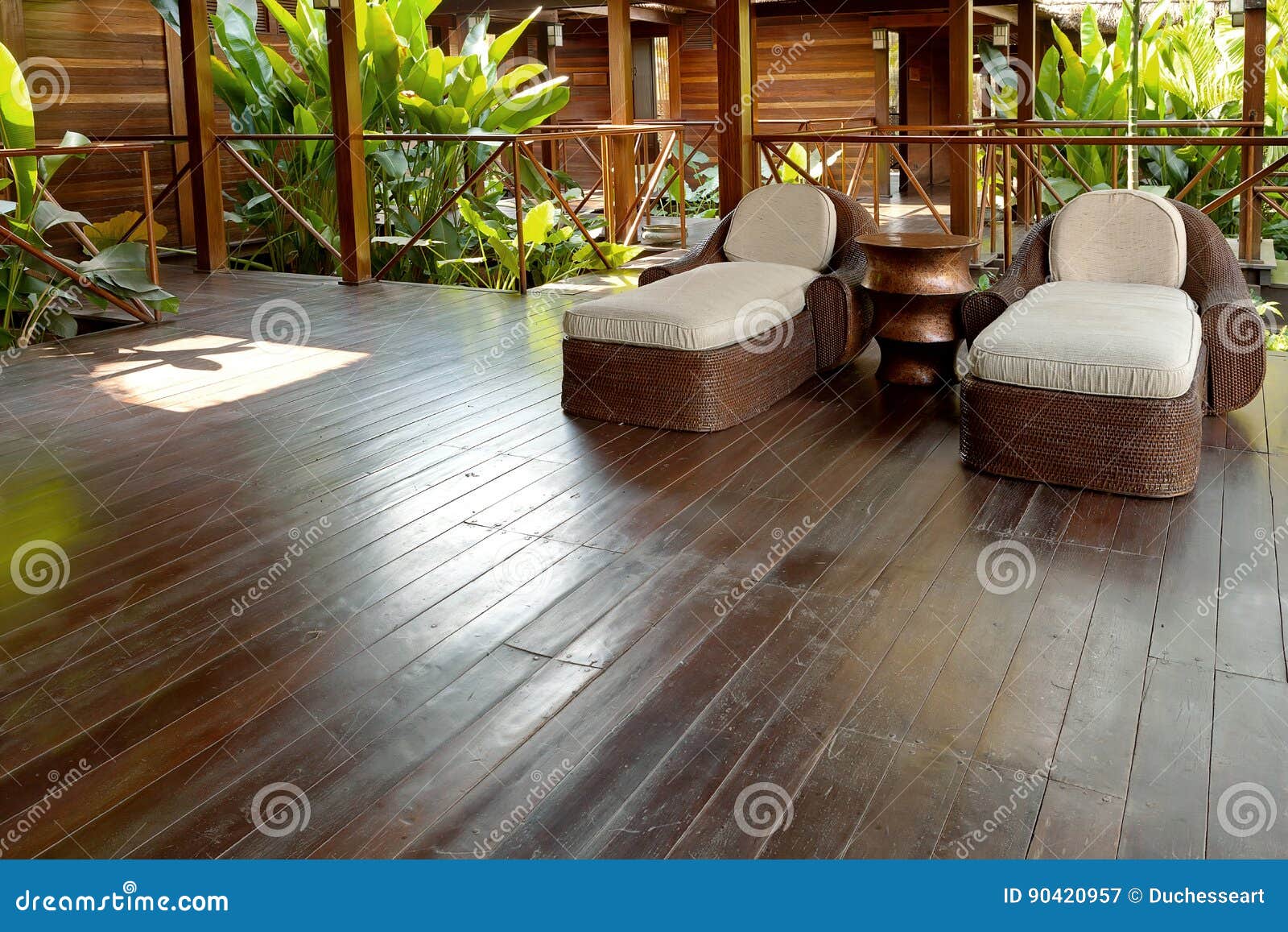 Spa Lounge Area for Relaxation Stock Image - Image of rattan, palm ...