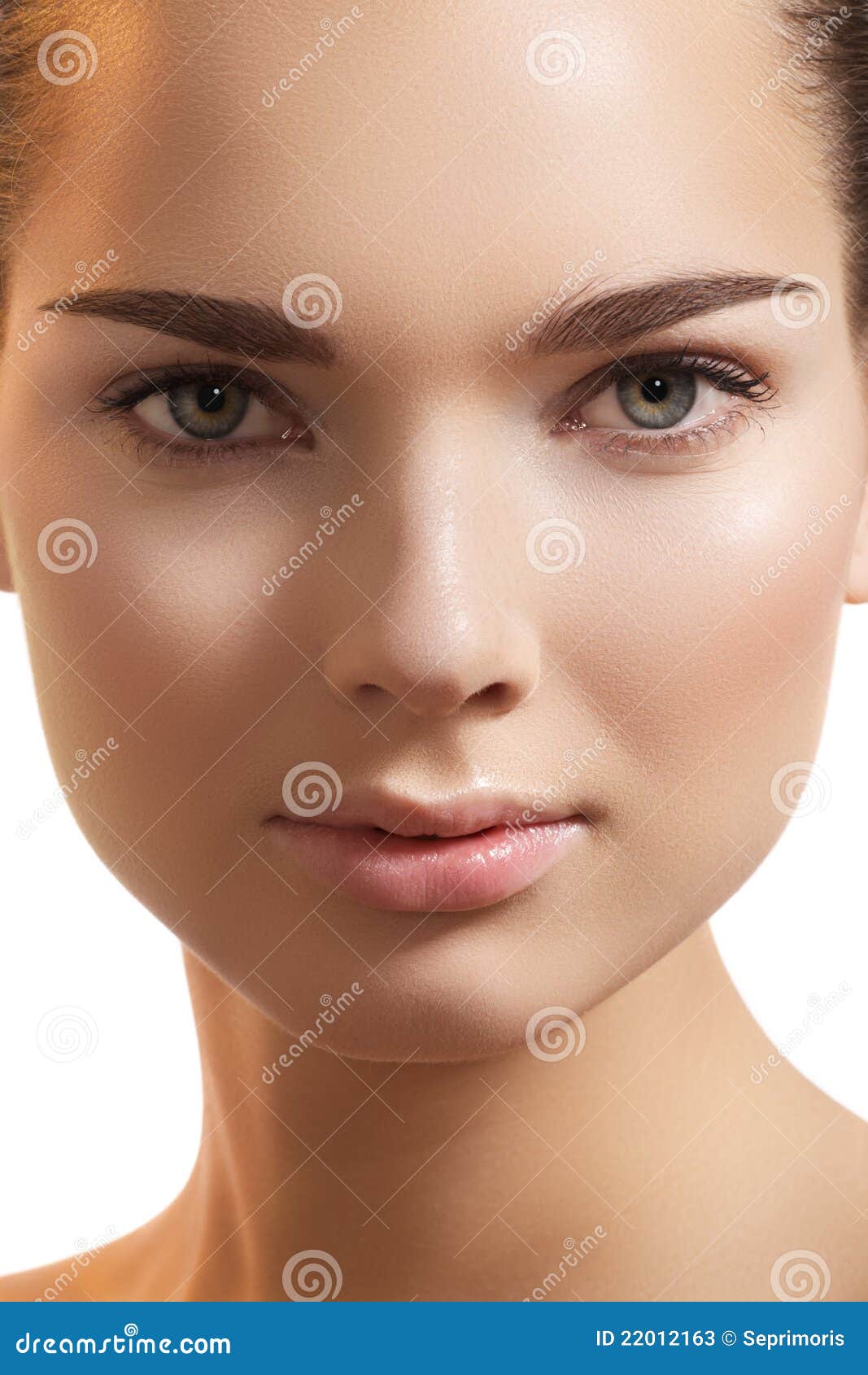 Spa Make-up, Wellness. Model Pure Face, Clean Skin Stock Image - Image ...