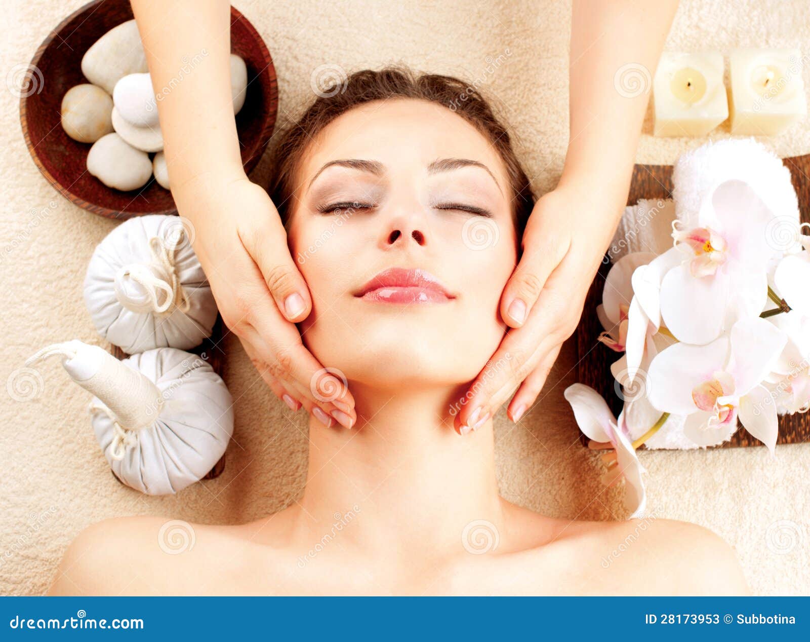 Spa Massage stock image. Image of dayspa, lying, happy - 28173953