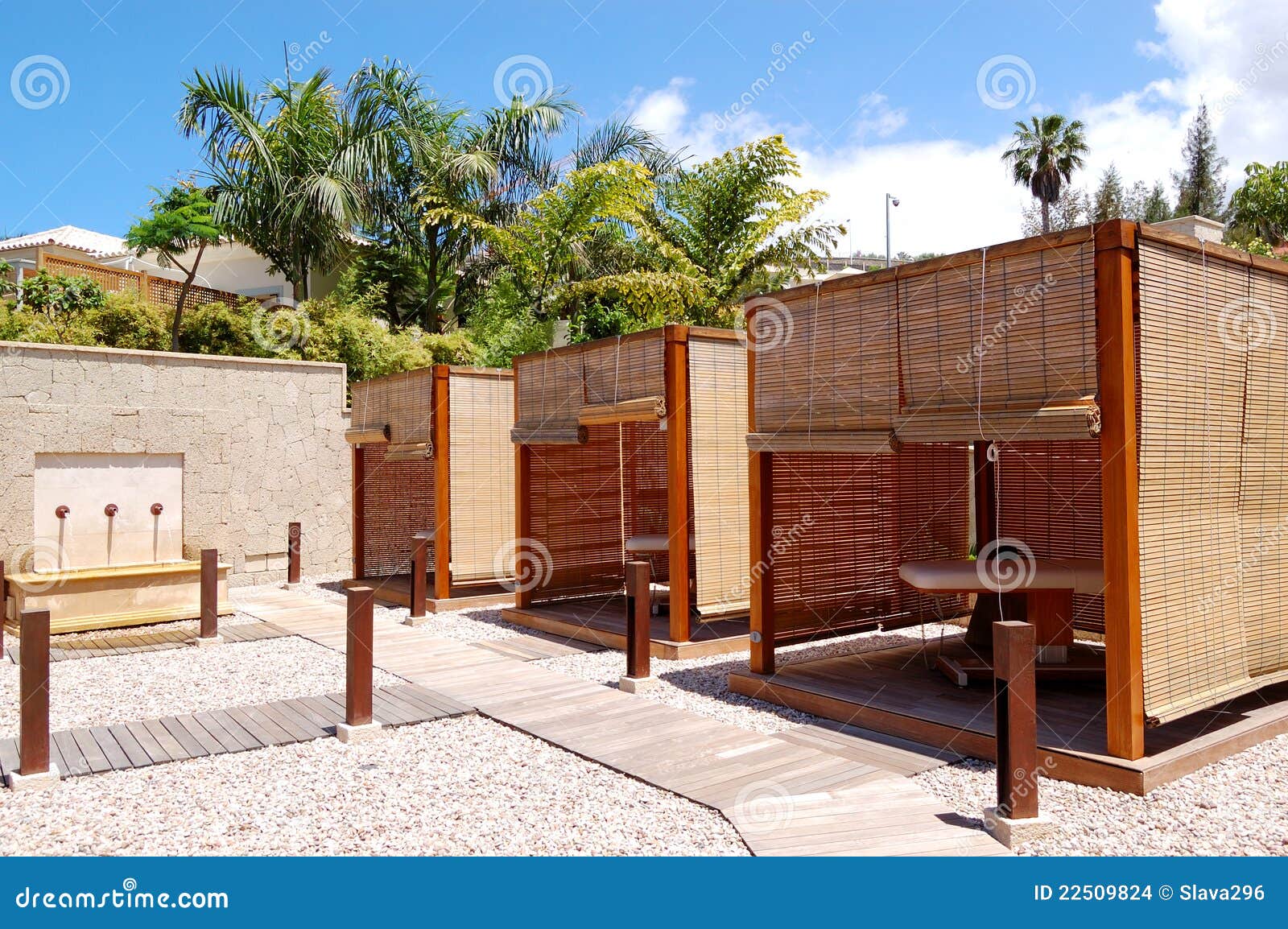 SPA Massage Huts at Luxury Hotel Stock Photo - Image of beautiful ...