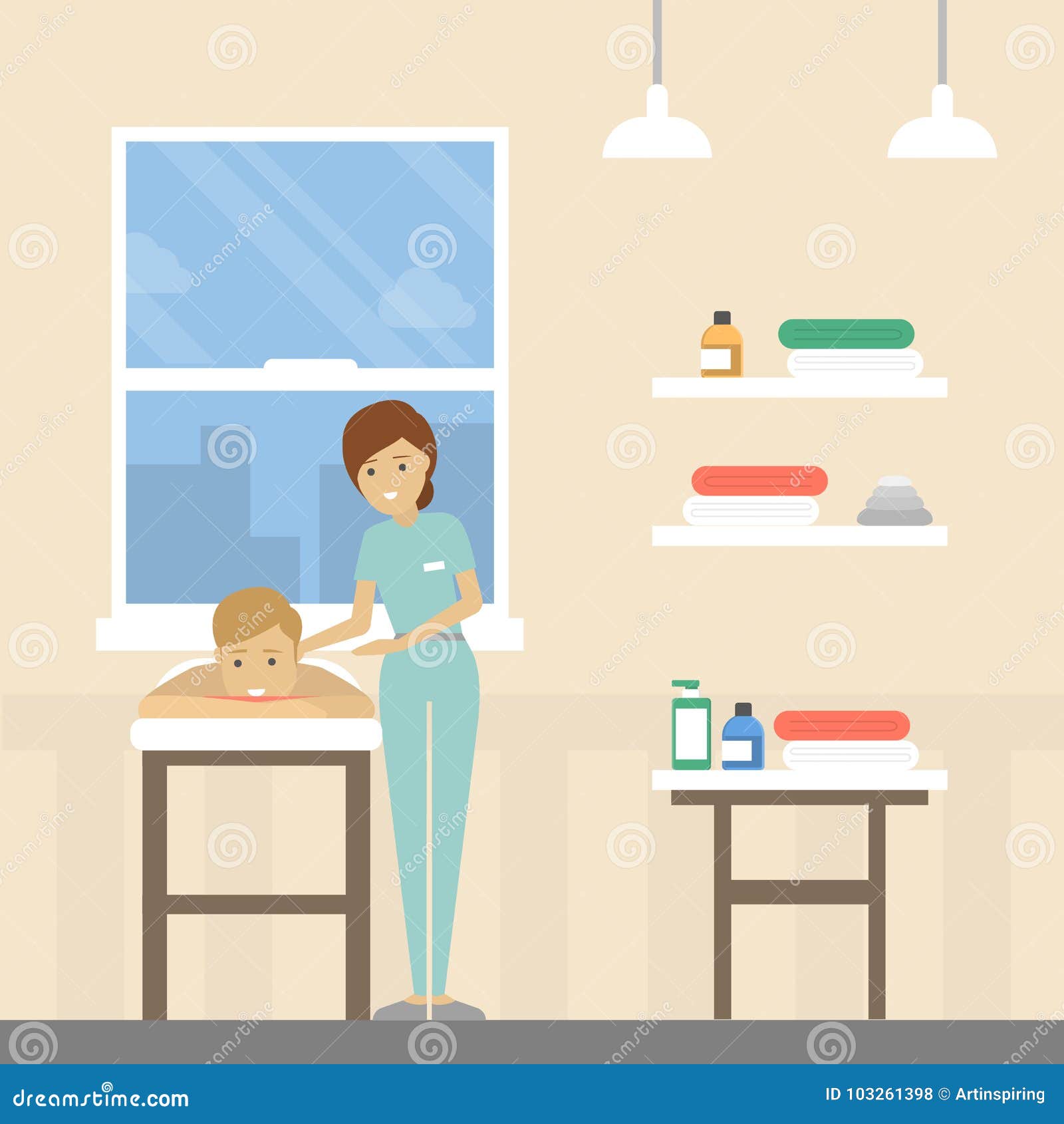 Spa for men. stock vector. Illustration of therapy, male - 103261398