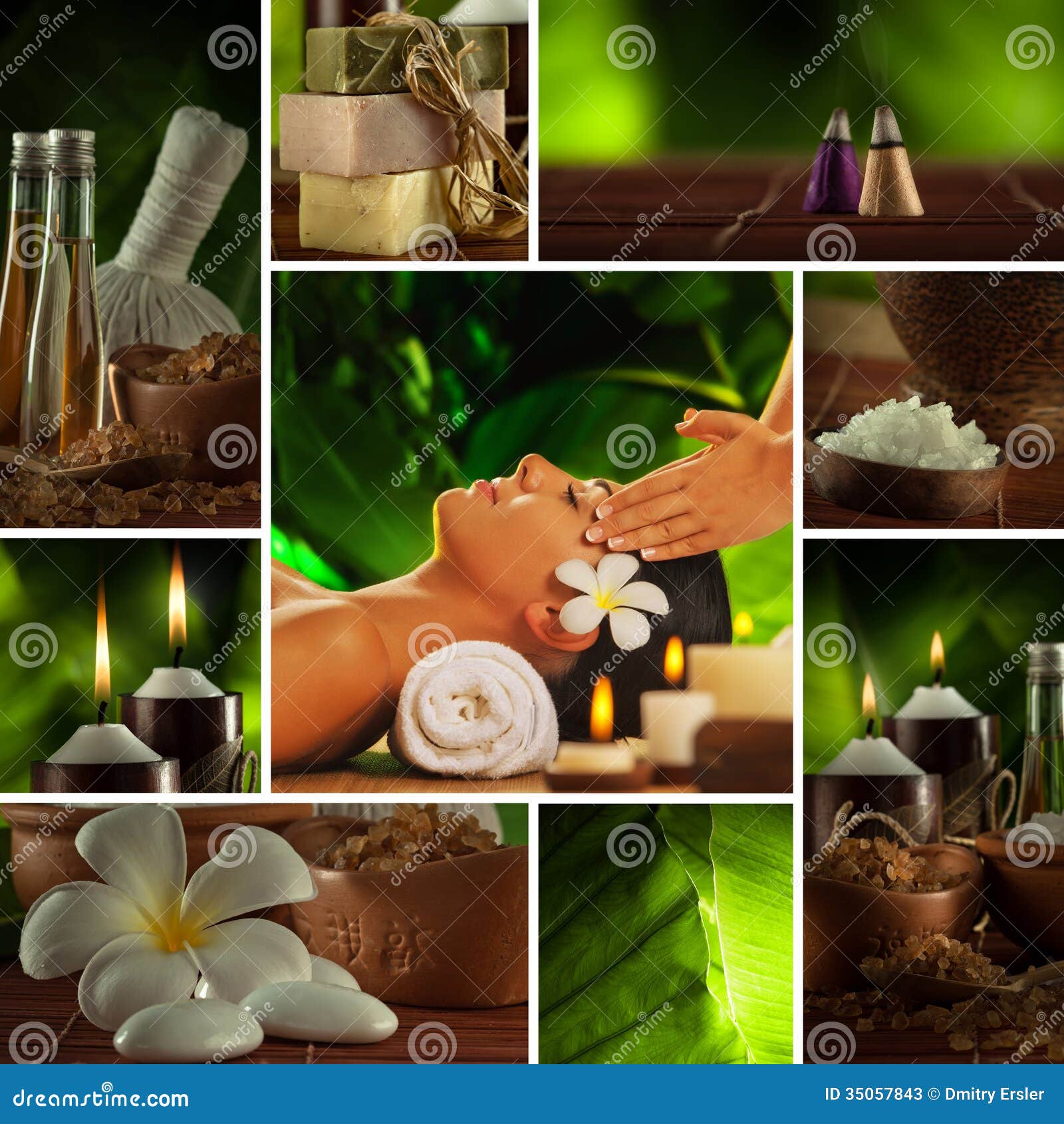 Spa mix stock image. Image of flower, beauty, collage - 35057843