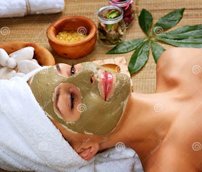 Spa Mud Mask stock photo. Image of bamboo, caucasian - 29212590
