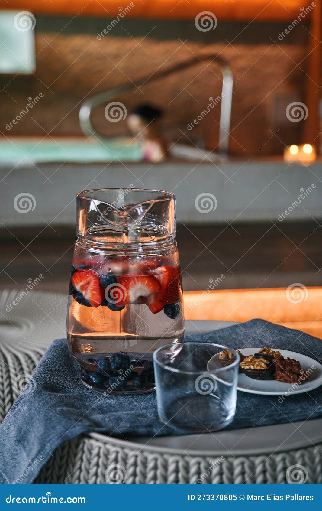 Spa Natural Drink in a Spa, Welcome Bevarage Stock Image - Image of ...