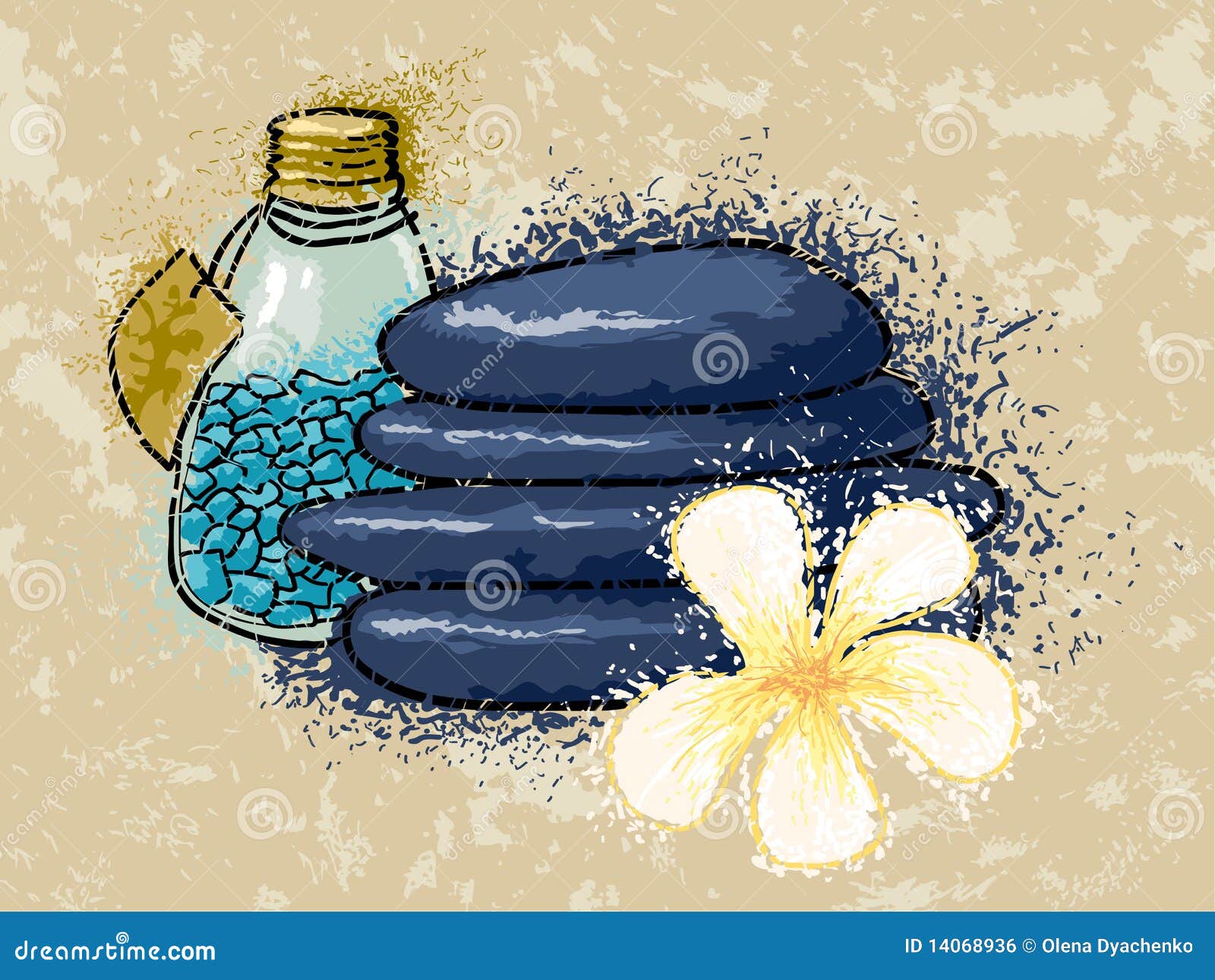 SPA objects stock vector. Illustration of painting, element - 14068936