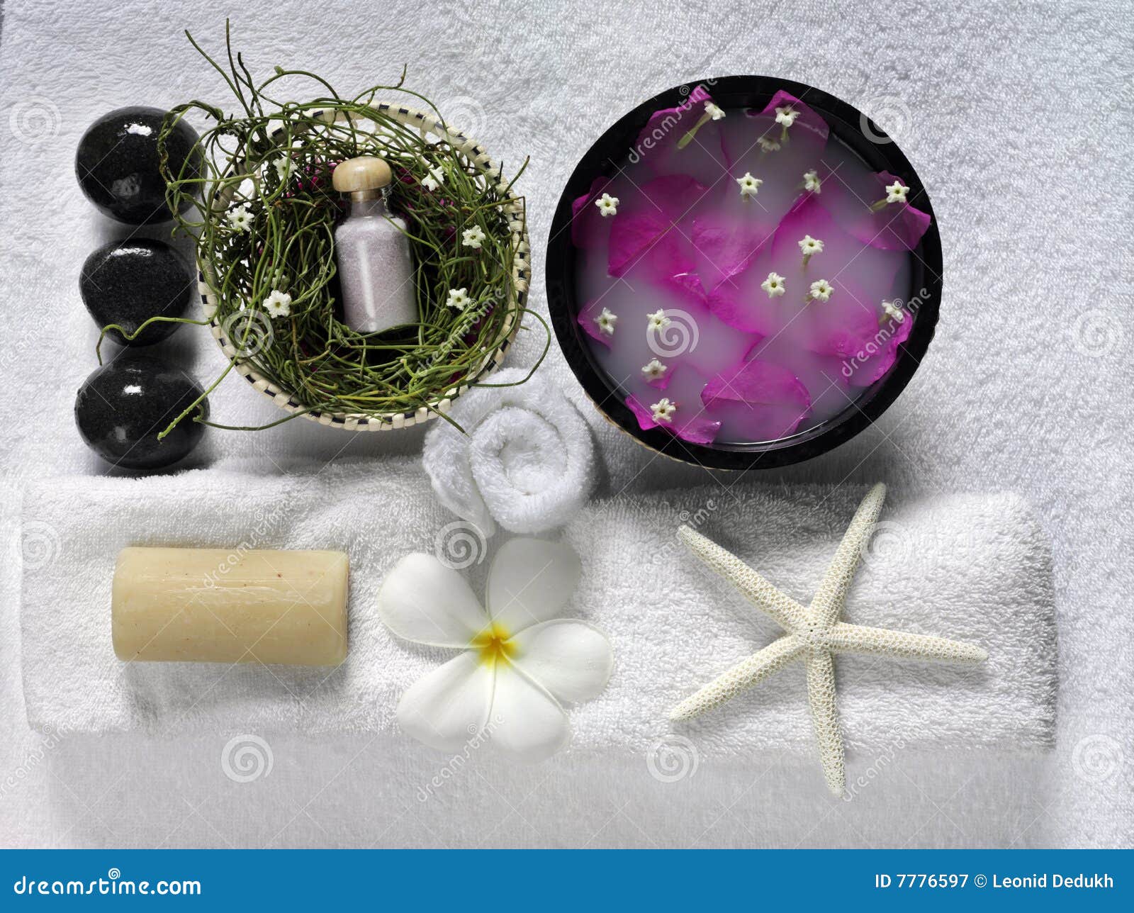 Spa objects stock image. Image of white, saop, flowers - 7776597