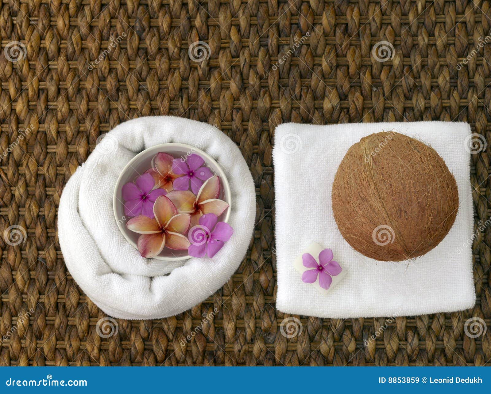 Spa objects stock image. Image of exotic, towels, petals - 8853859