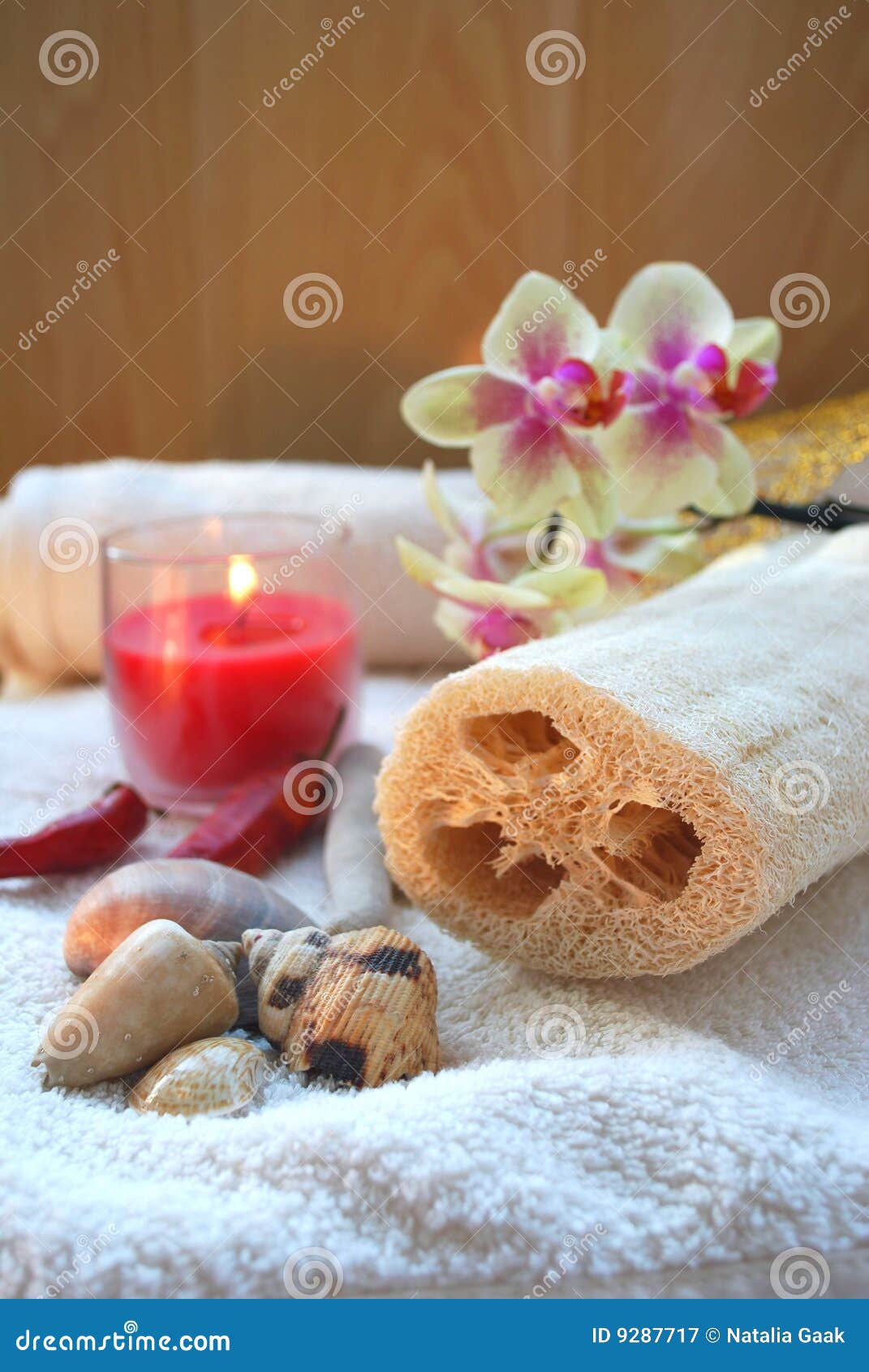 Spa objects stock image. Image of leaf, therapy, towel - 9287717
