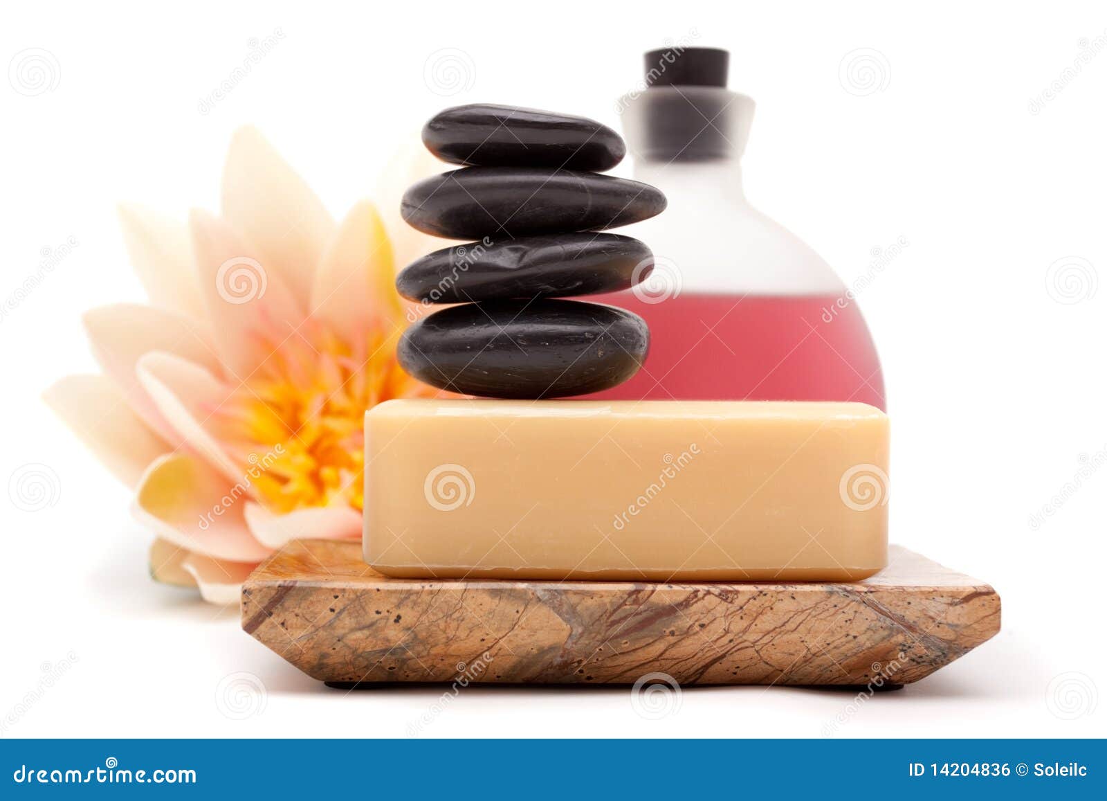 Spa objects for decor stock photo. Image of stone, lastone - 14204836