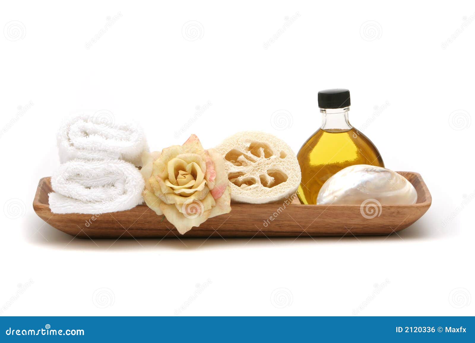 Spa objects in tray stock photo. Image of bathroom, rejuvenation - 2120336