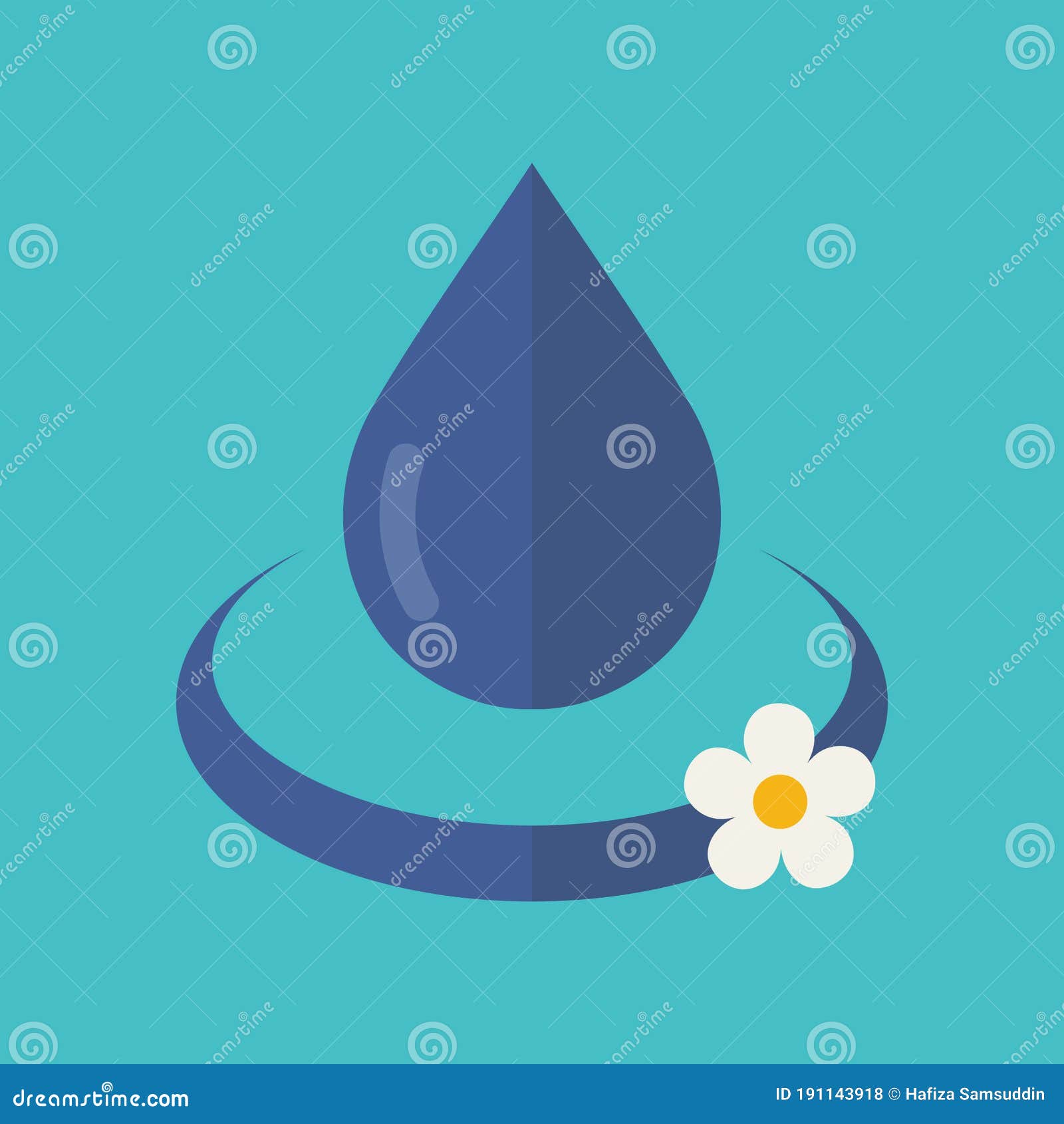 Spa Oil Droplet Vector Illustration Decorative Design Stock Vector Illustration Of Flower