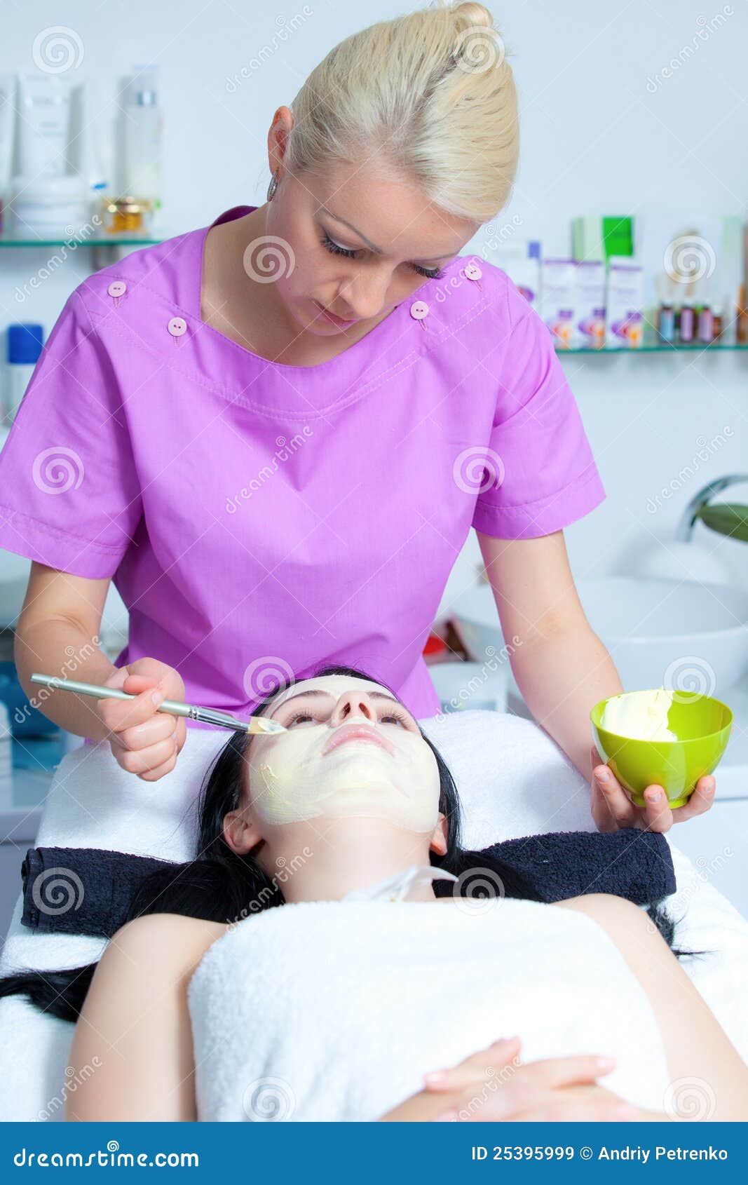 Spa Organic Facial Mask Application Stock Image - Image of relax, clean ...