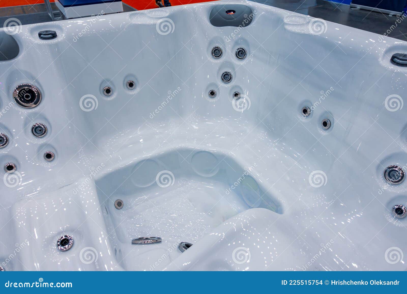 SPA Pools Jacuzzi. Bathroom with Hydromassage and Jacuzzi Stock Photo ...