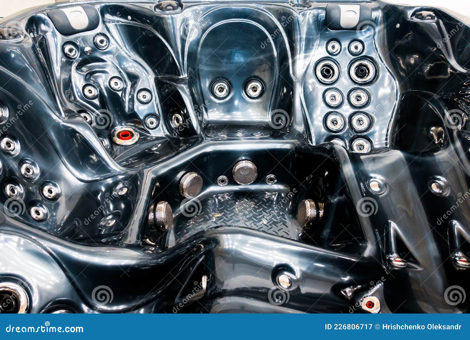 SPA Pools Jacuzzi. Bathroom with Hydromassage and Jacuzzi Stock Image ...