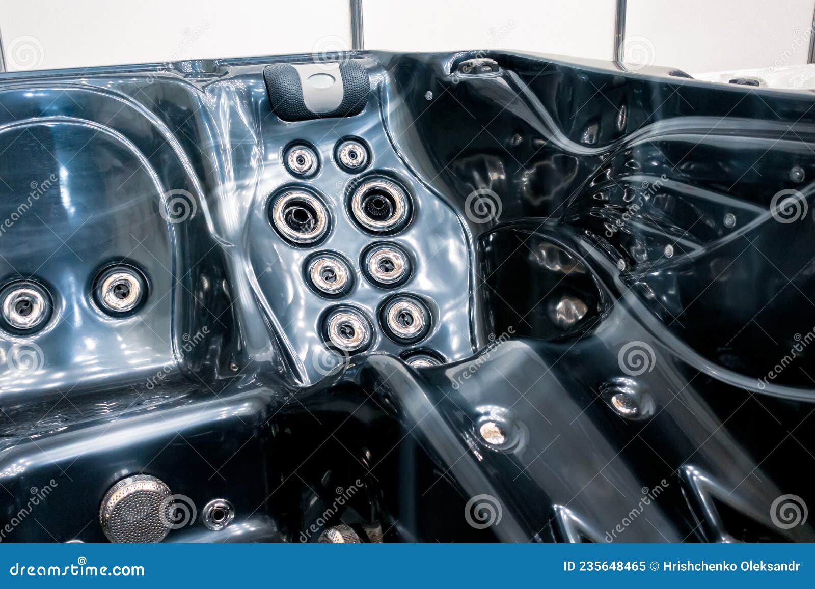 SPA Pools Jacuzzi. Bathroom with Hydromassage and Jacuzzi Stock Image ...