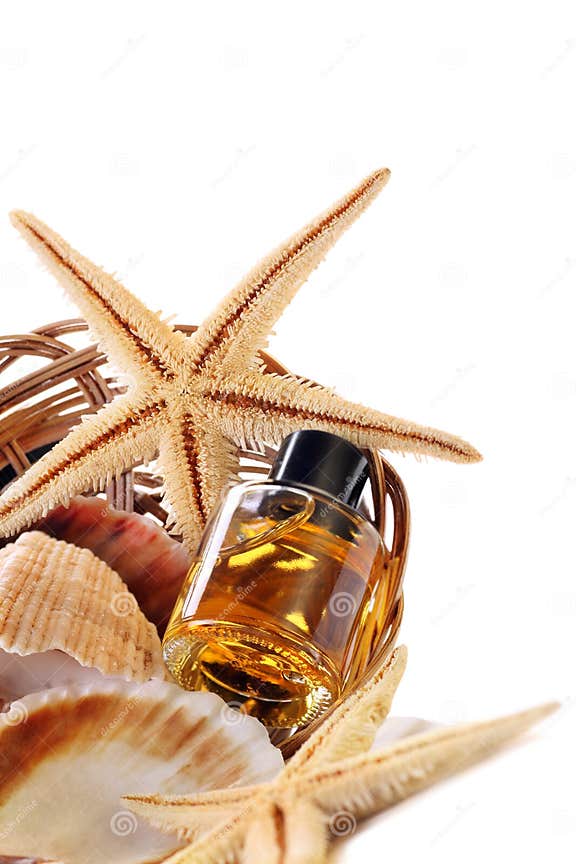 Spa products stock image. Image of treament, seashell - 12618055