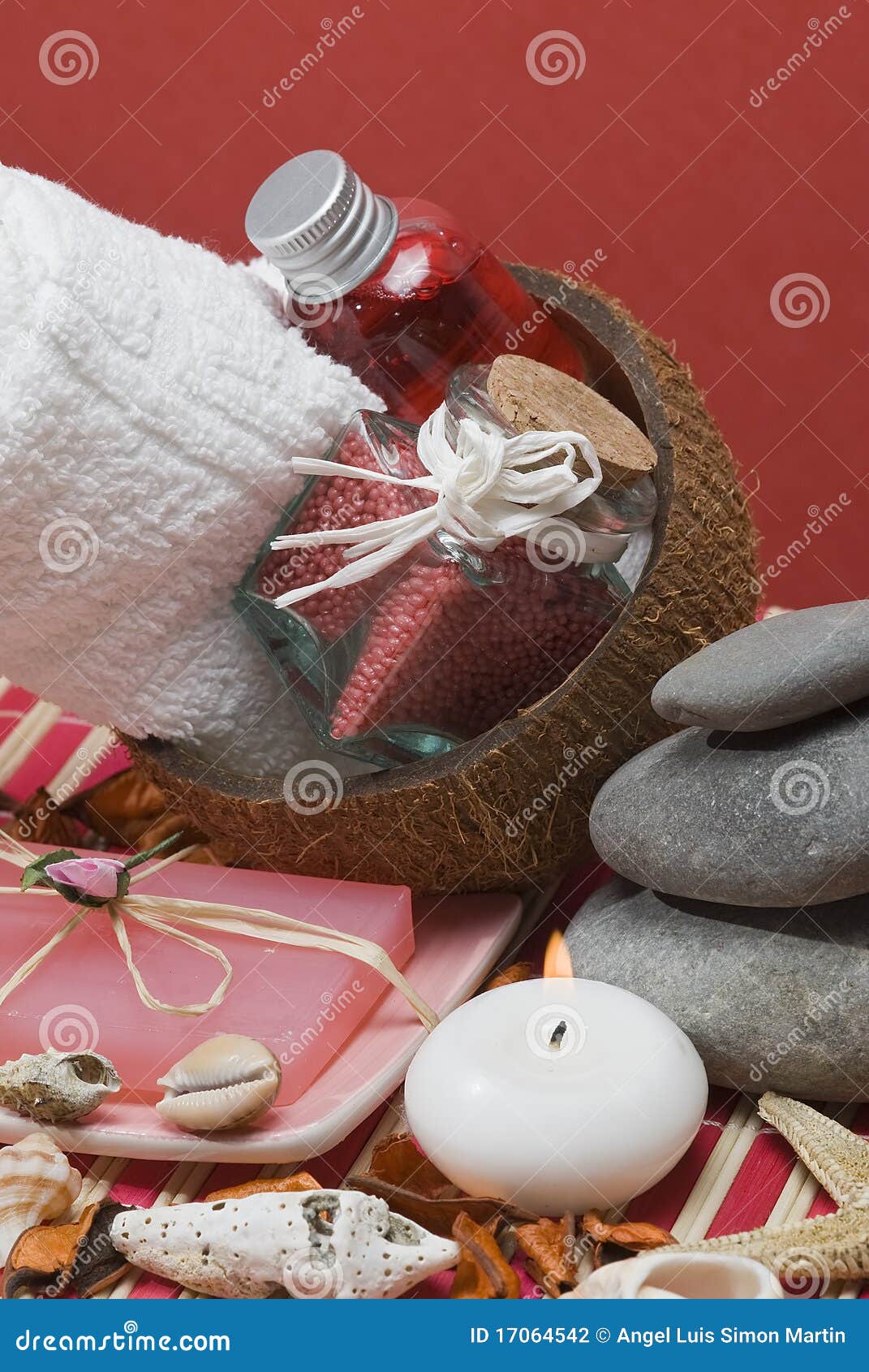 Spa in red. stock photo. Image of harmony, design, care - 17064542