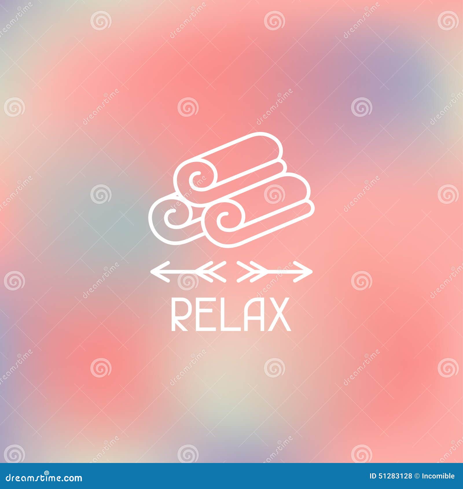 Spa Relax Label on Blurred Background Stock Vector - Illustration of ...