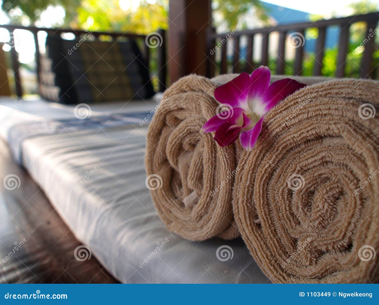 Spa Relaxation Bed stock image. Image of privacy, essential - 1103449