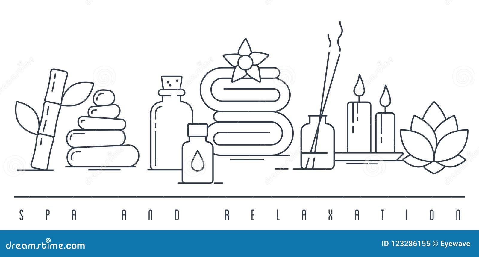 Spa Concept Vector Illustration Stock Vector - Illustration of blossom ...