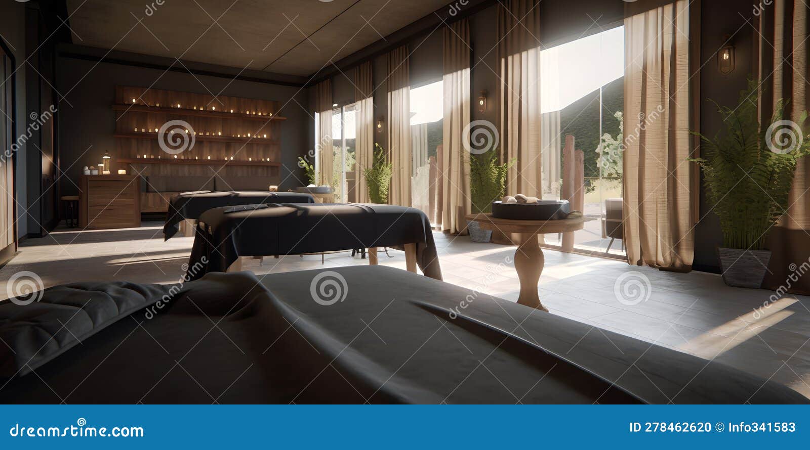 Spa Retreat Relaxation Massages Hyper-realistic Textures Generative AI ...