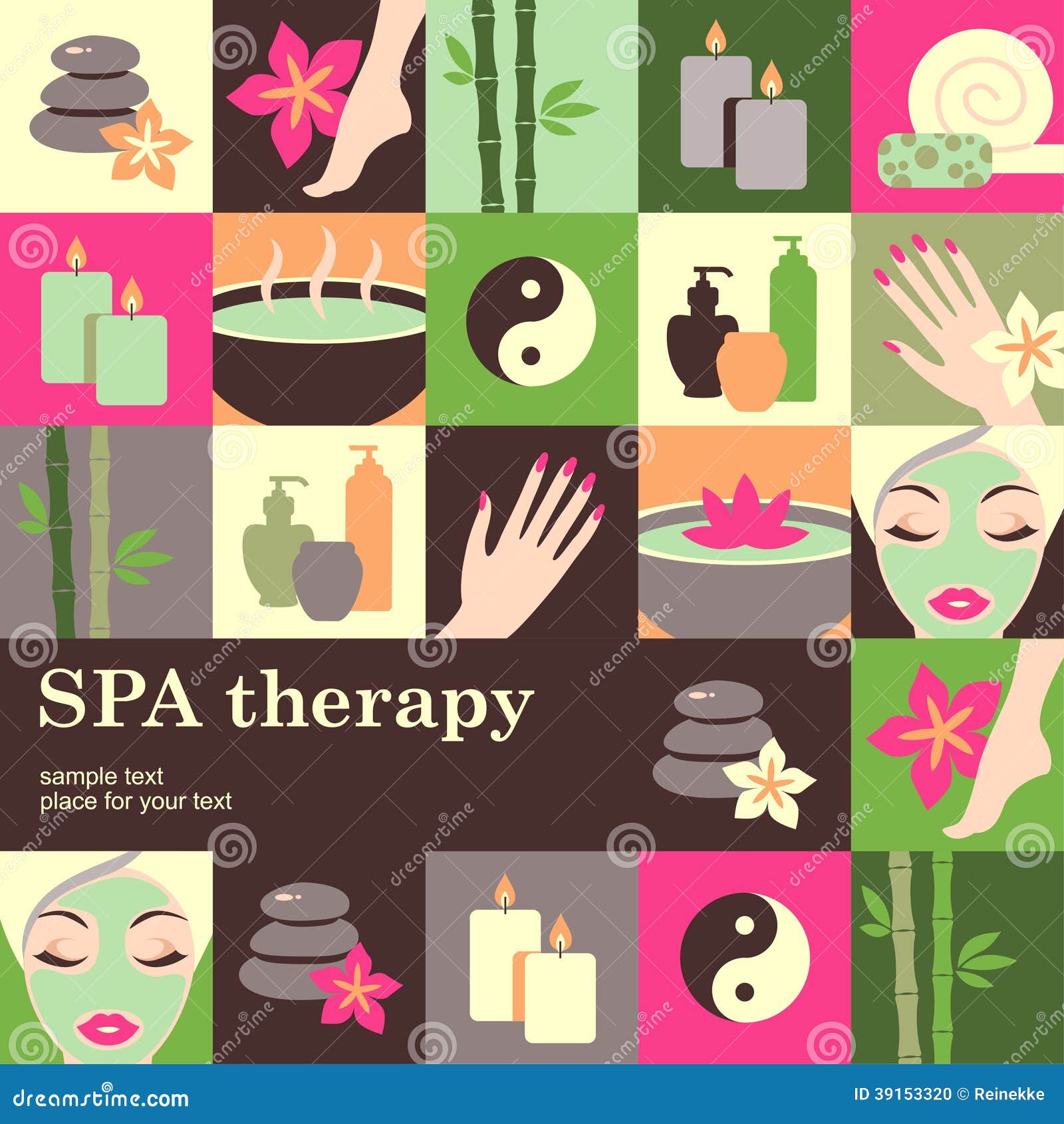 Spa salon stock vector. Illustration of card, vintage - 39153320