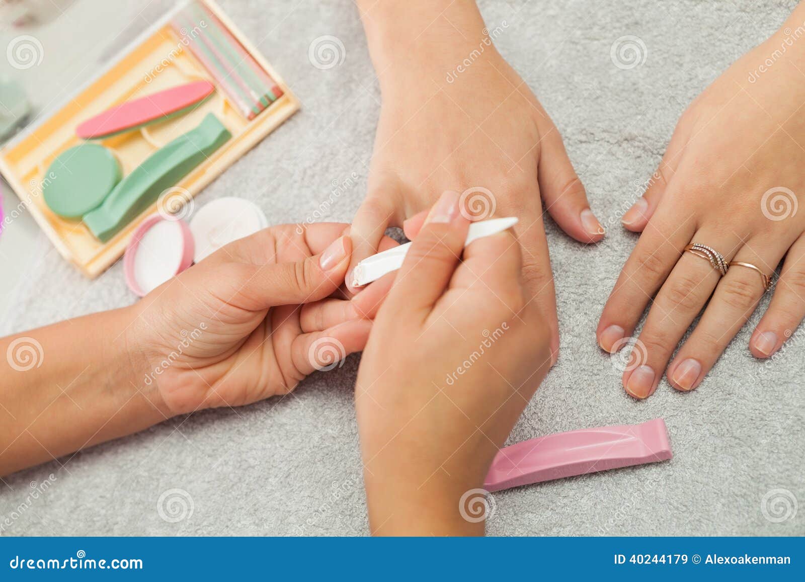 Spa Salon. Japanese Manicure Stock Image - Image of polishing, palm ...