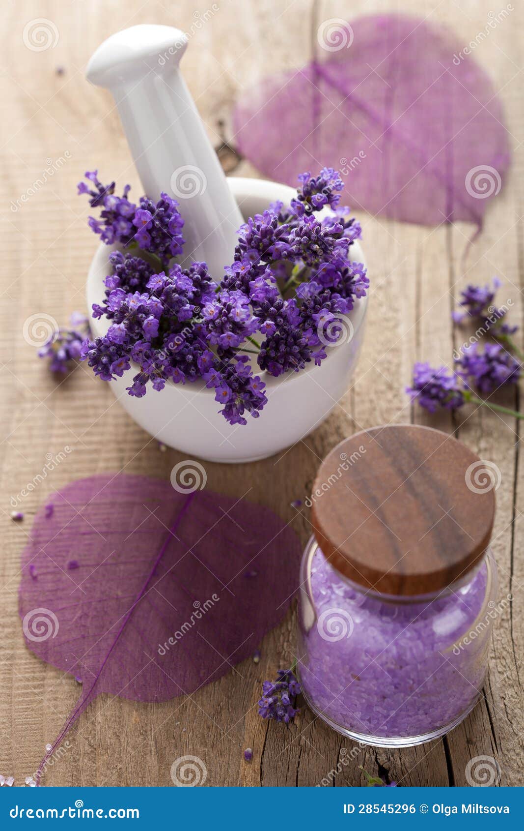 Spa Set with Fresh Lavender Stock Photo - Image of ingredient, natural ...