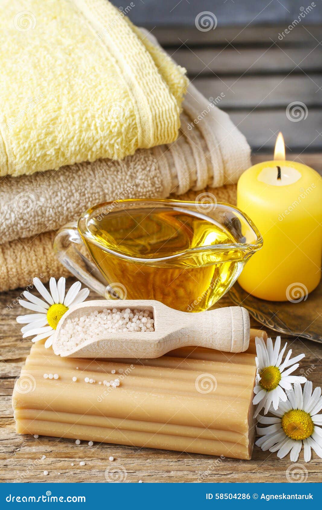 Spa Set with Honey Products Stock Photo - Image of aromatherapy, full ...