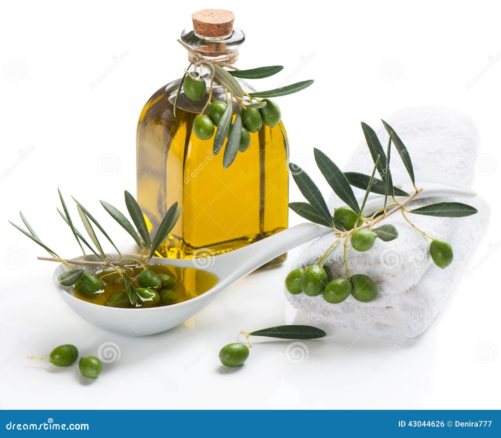 Spa Set with Olive Oil an Twig Stock Photo - Image of healthy, glass ...