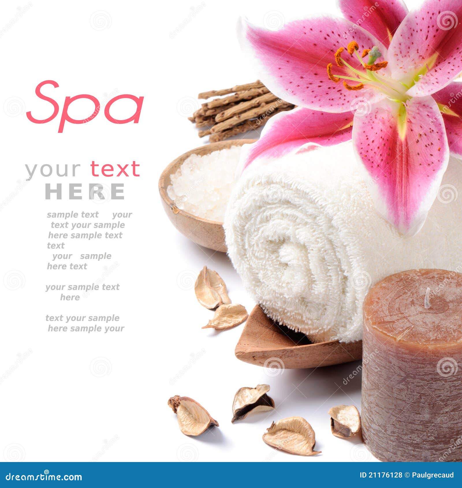 Spa setting in brown tone stock photo. Image of peace - 21176128