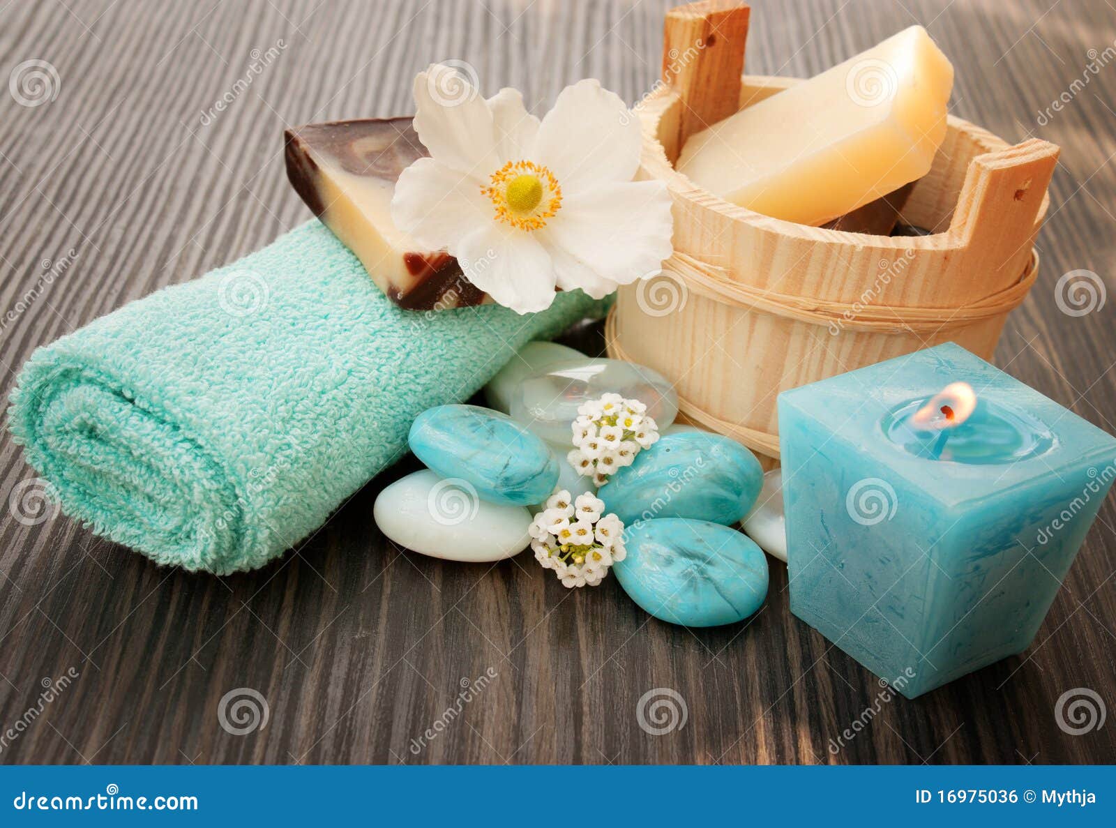 Spa setting with flower stock photo. Image of background - 16975036