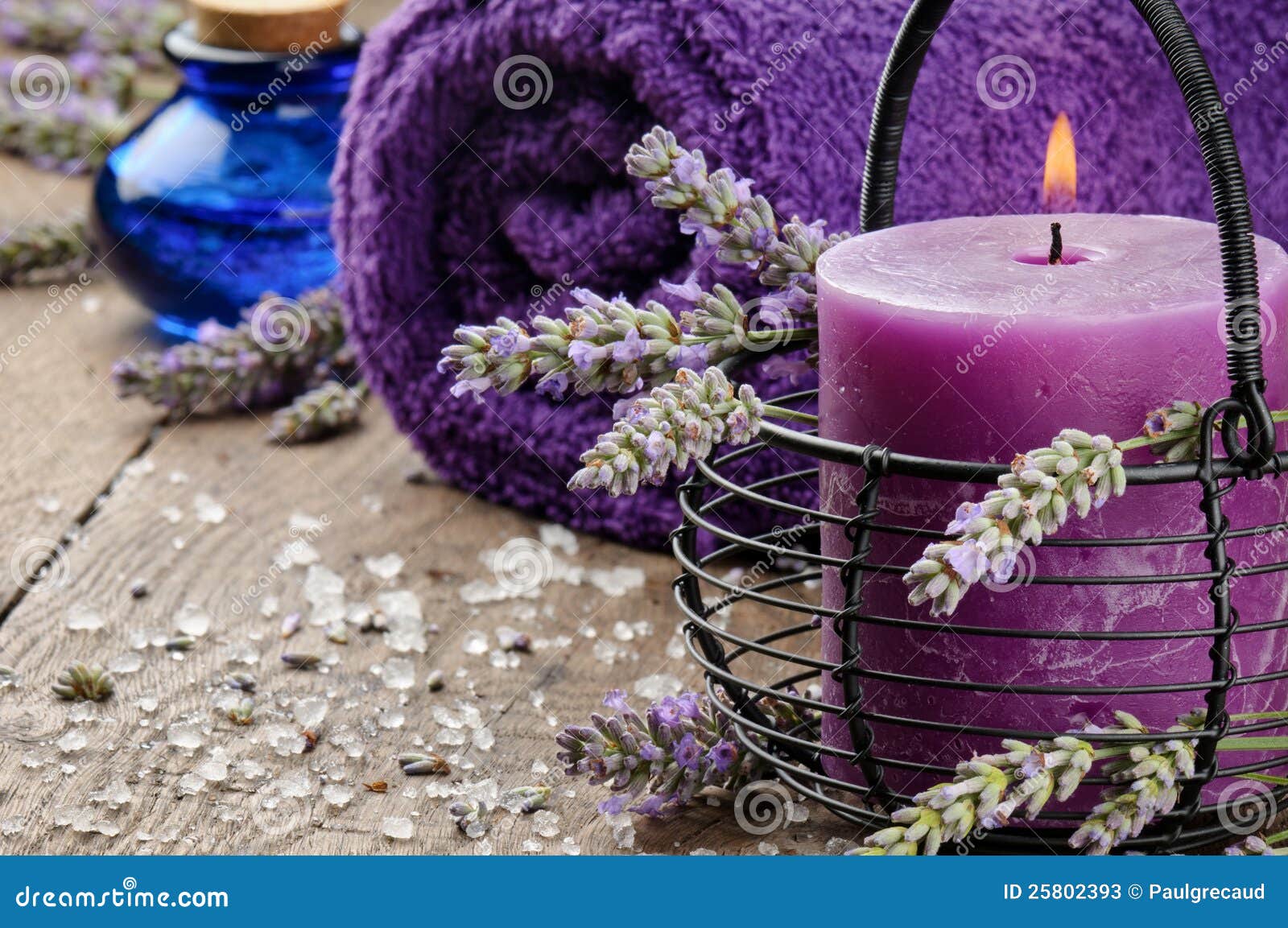 Spa setting in purple tone stock image. Image of hygiene - 25802393
