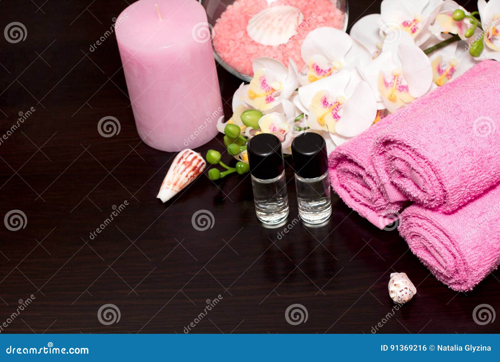 Spa Setting Therapy with Flowers Stock Photo - Image of natural, health ...
