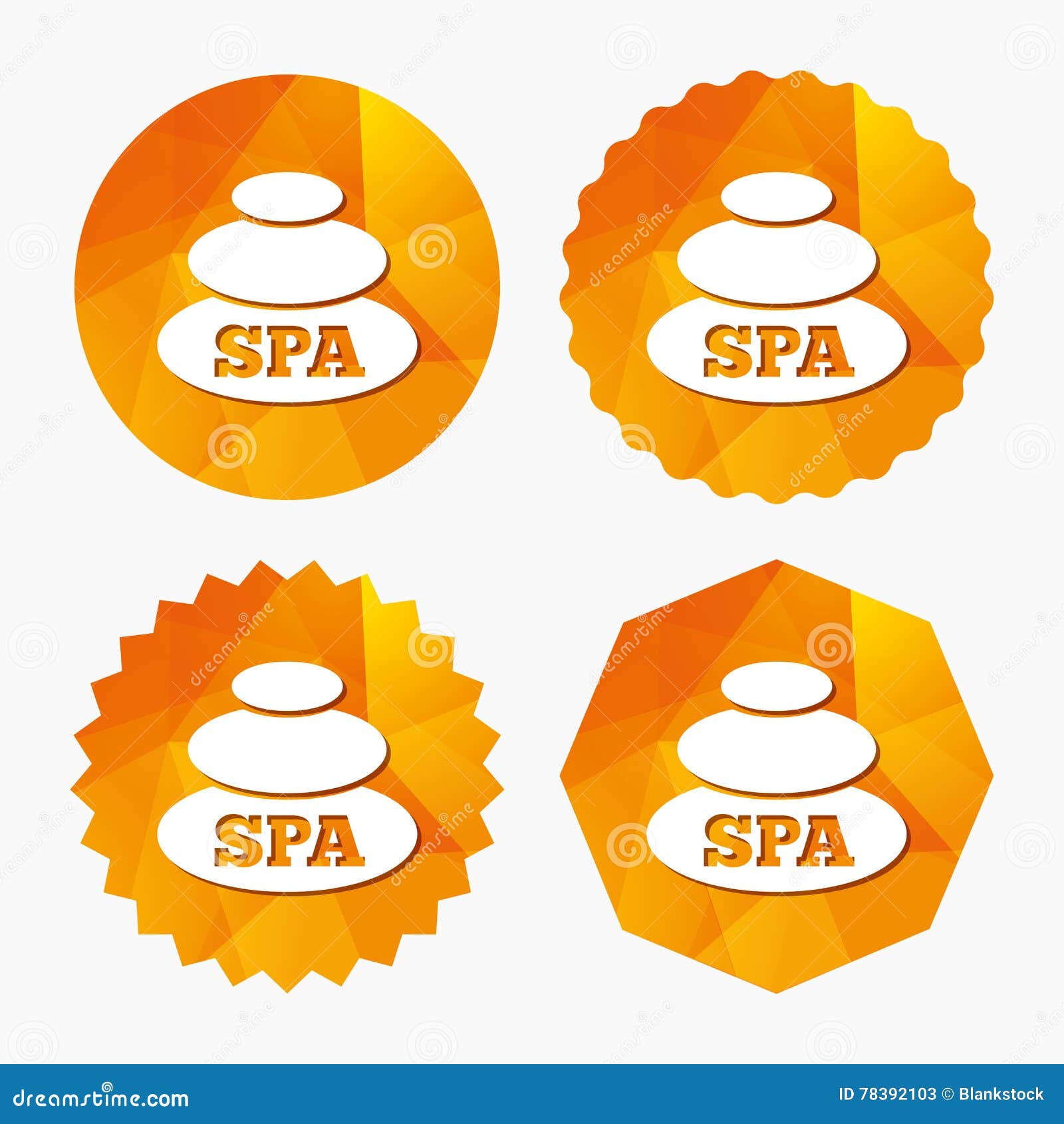 Spa Sign Icon. Spa Stones Symbol Stock Vector - Illustration of massage ...