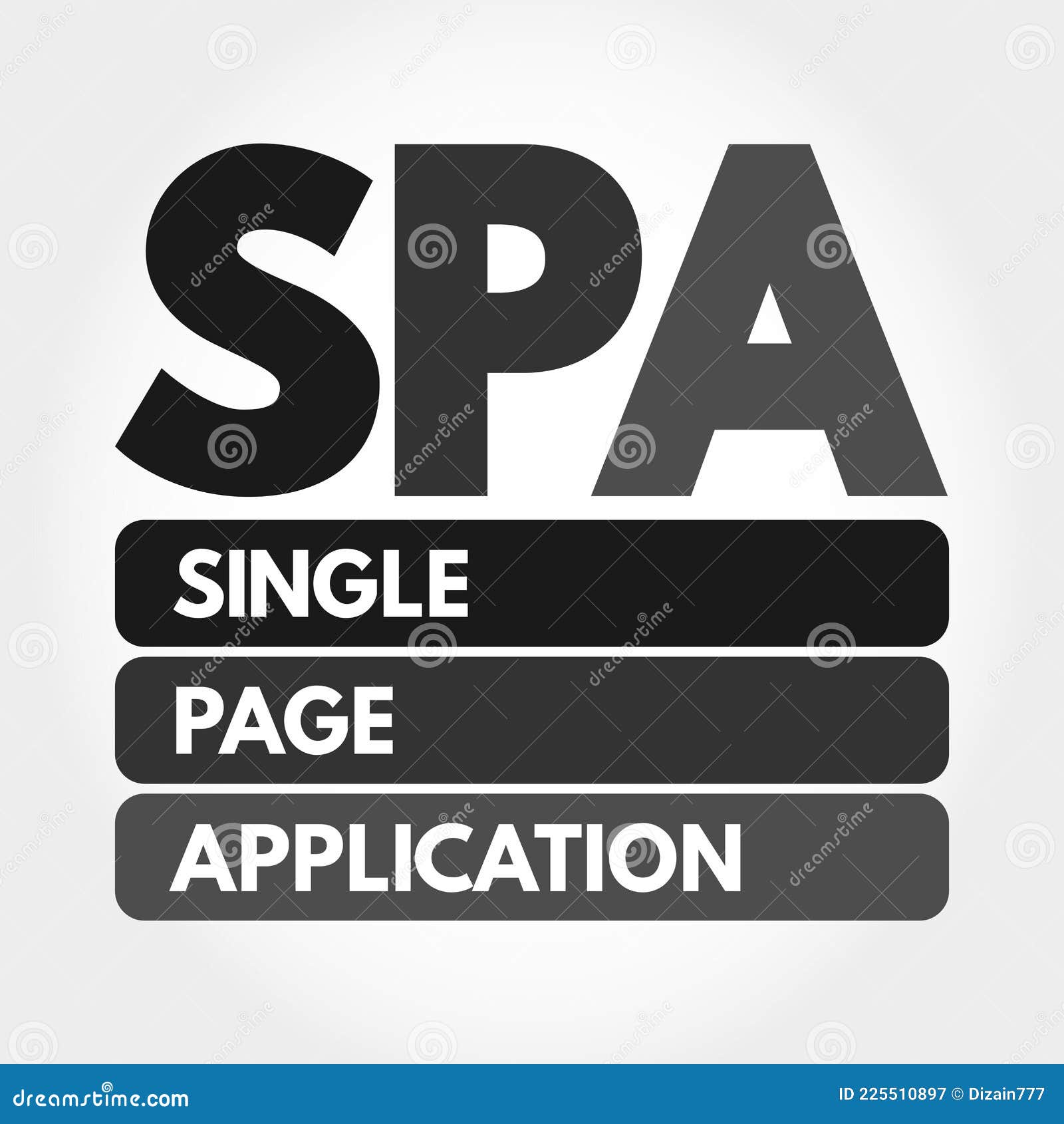 SPA - Single Page Application Acronym, Technology Concept Background ...