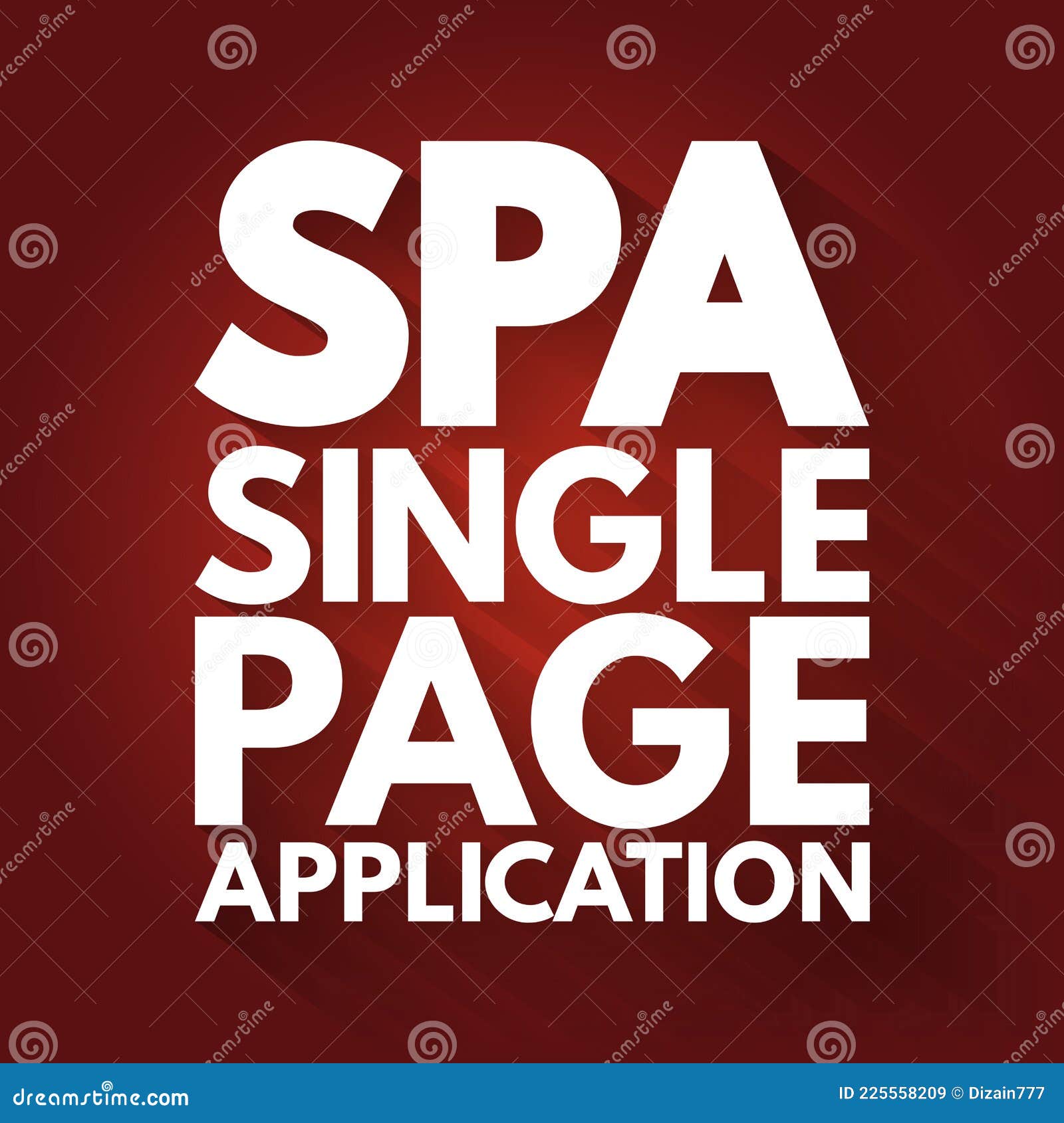 SPA - Single Page Application Acronym, Technology Concept Background ...