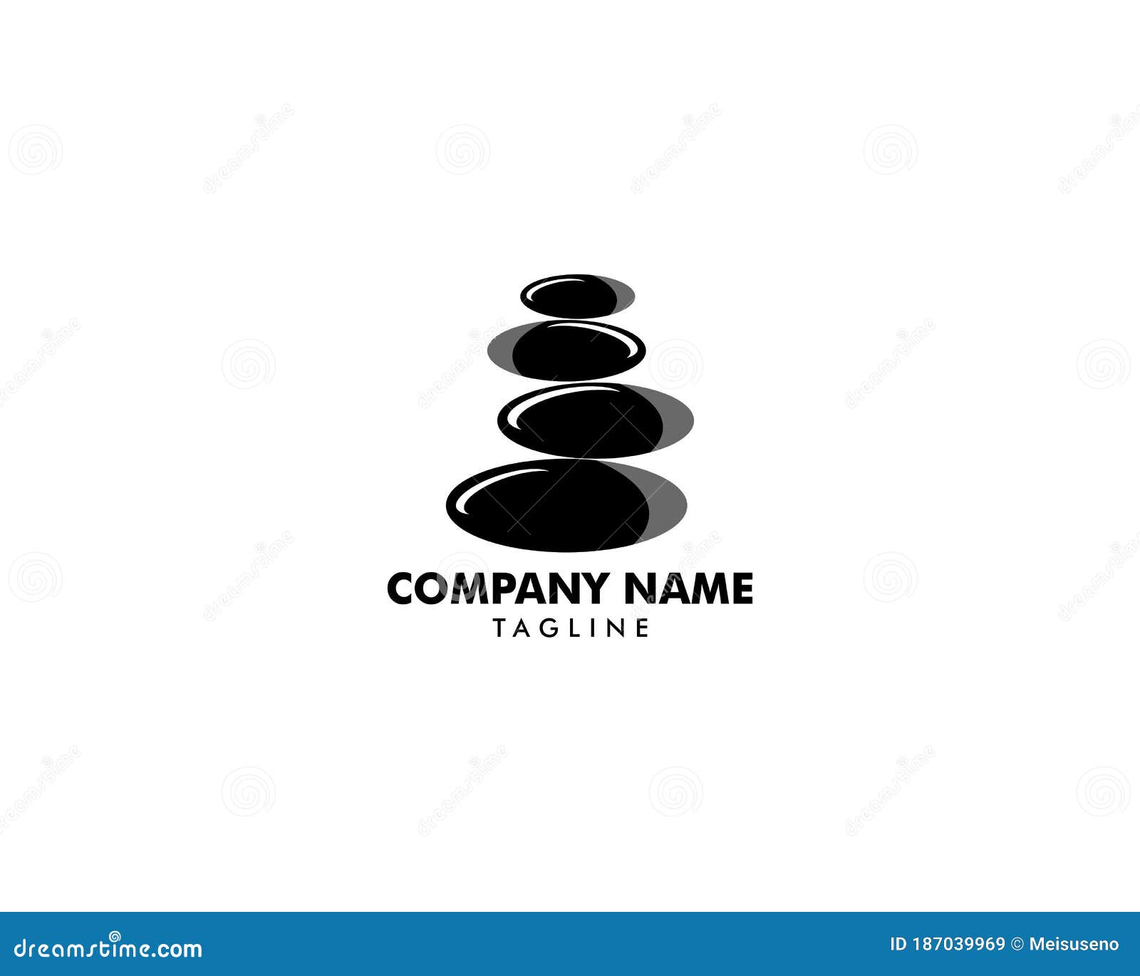 Spa Stone Logo Template Vector Illustration Stock Vector - Illustration ...