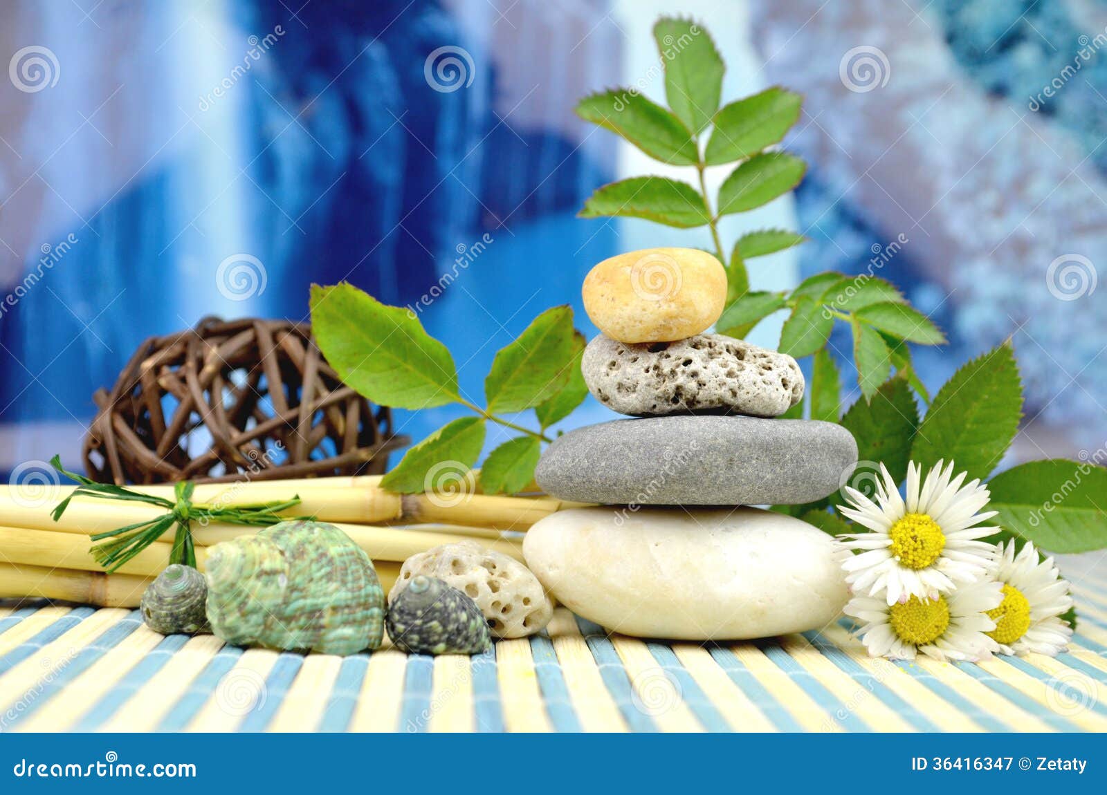 Spa stones stock image. Image of flower, blossom, polished - 36416347