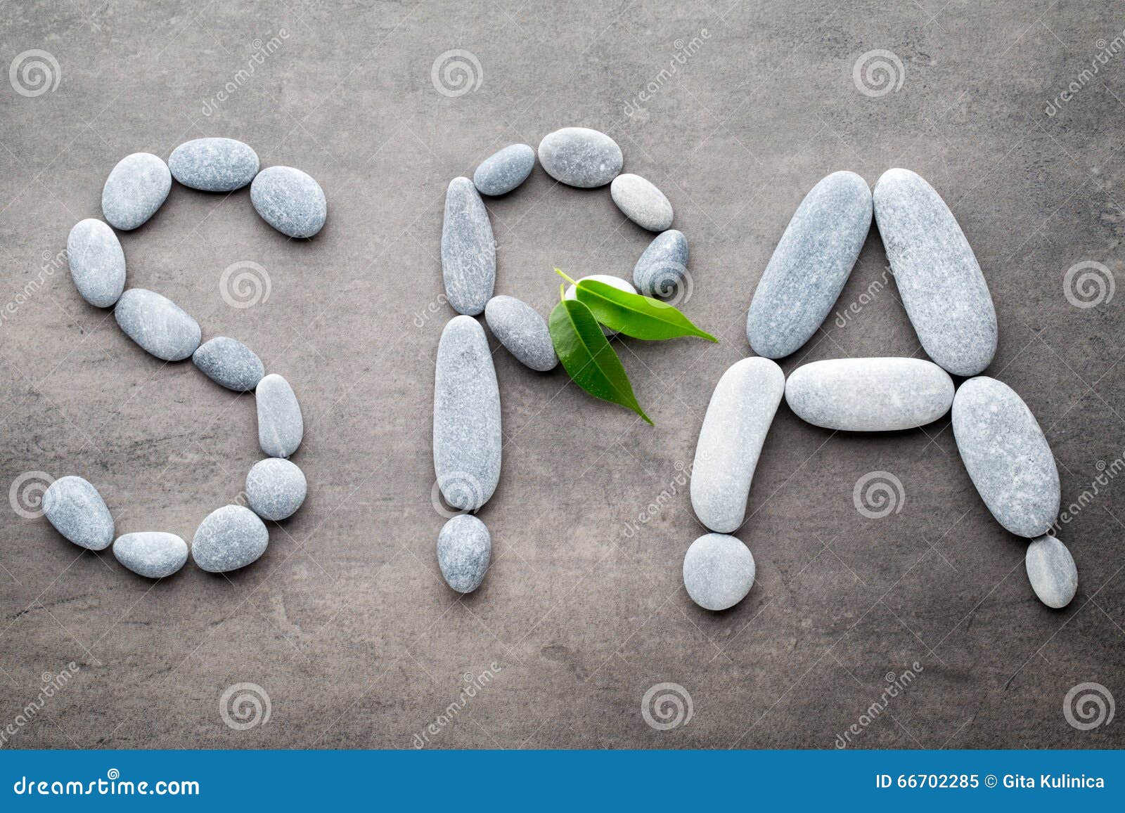Spa Stones on the Grey Background. Stock Image - Image of stones ...