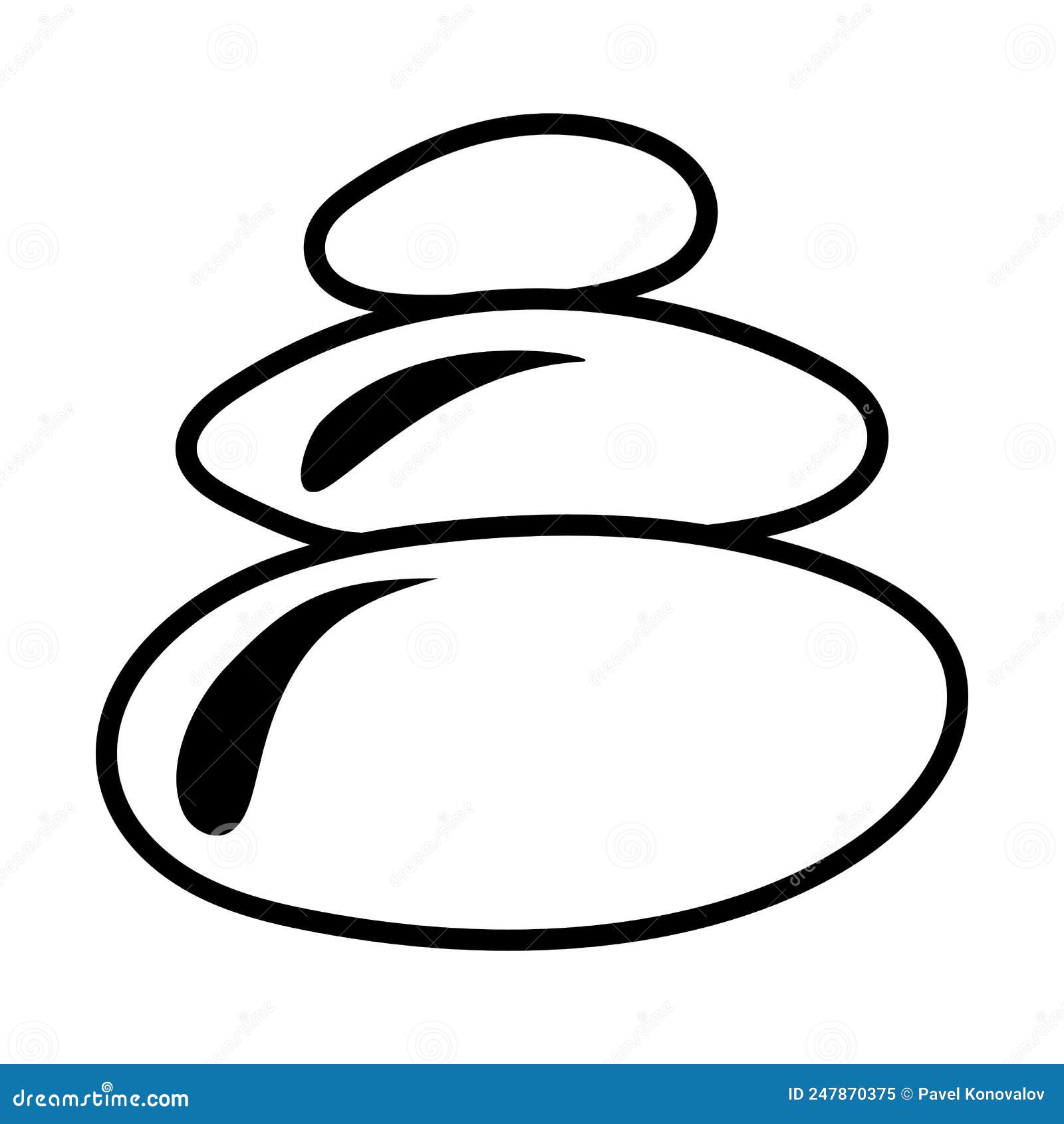 Spa Stones Icon stock vector. Illustration of calm, black - 247870375