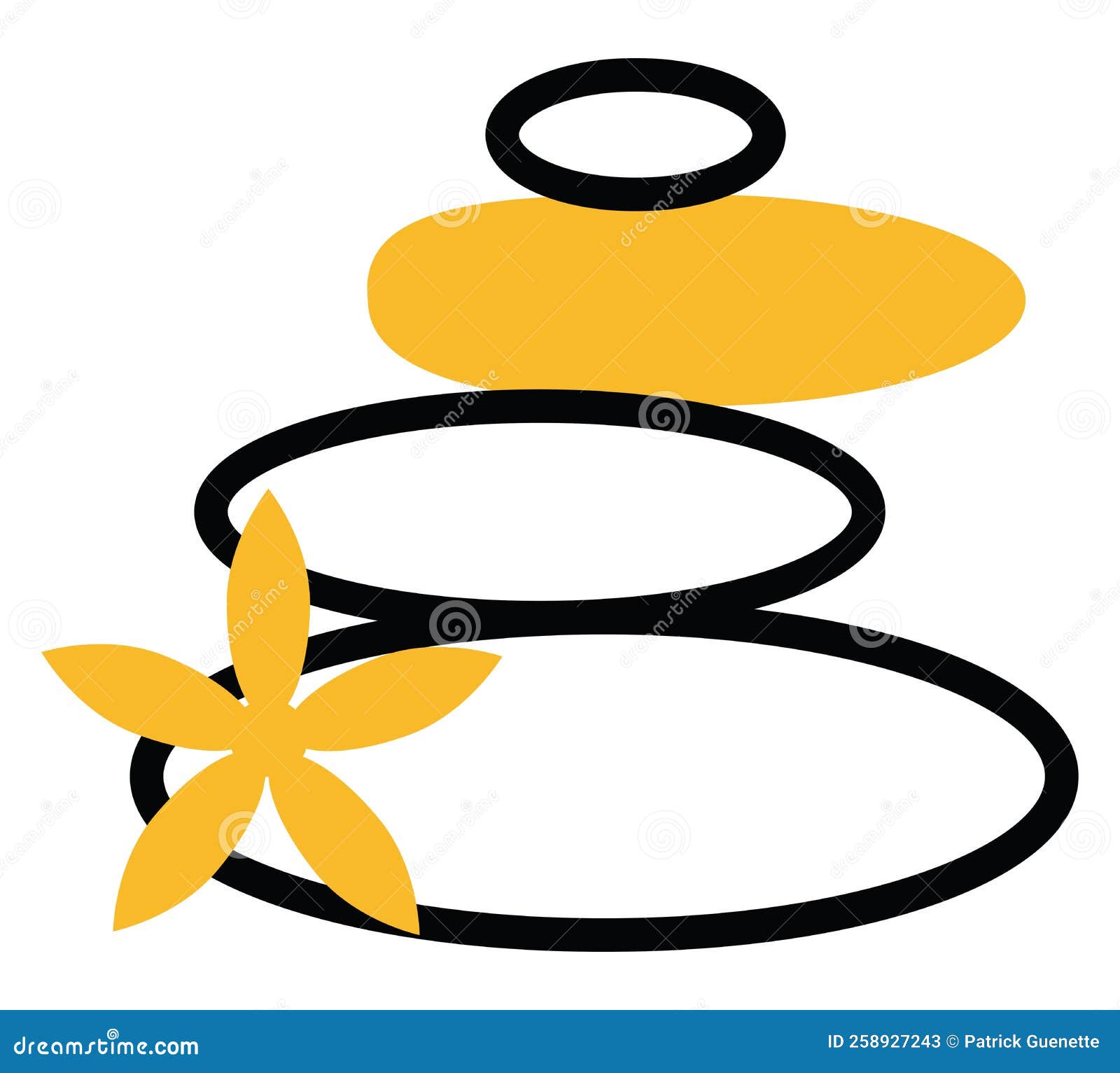 Spa stones, icon stock vector. Illustration of relax - 258927243