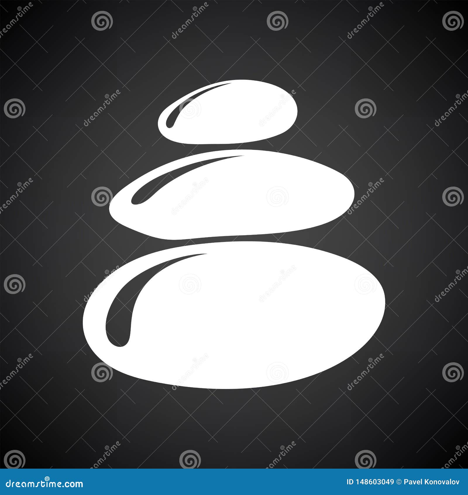 Spa Stones Icon stock vector. Illustration of beauty - 148603049