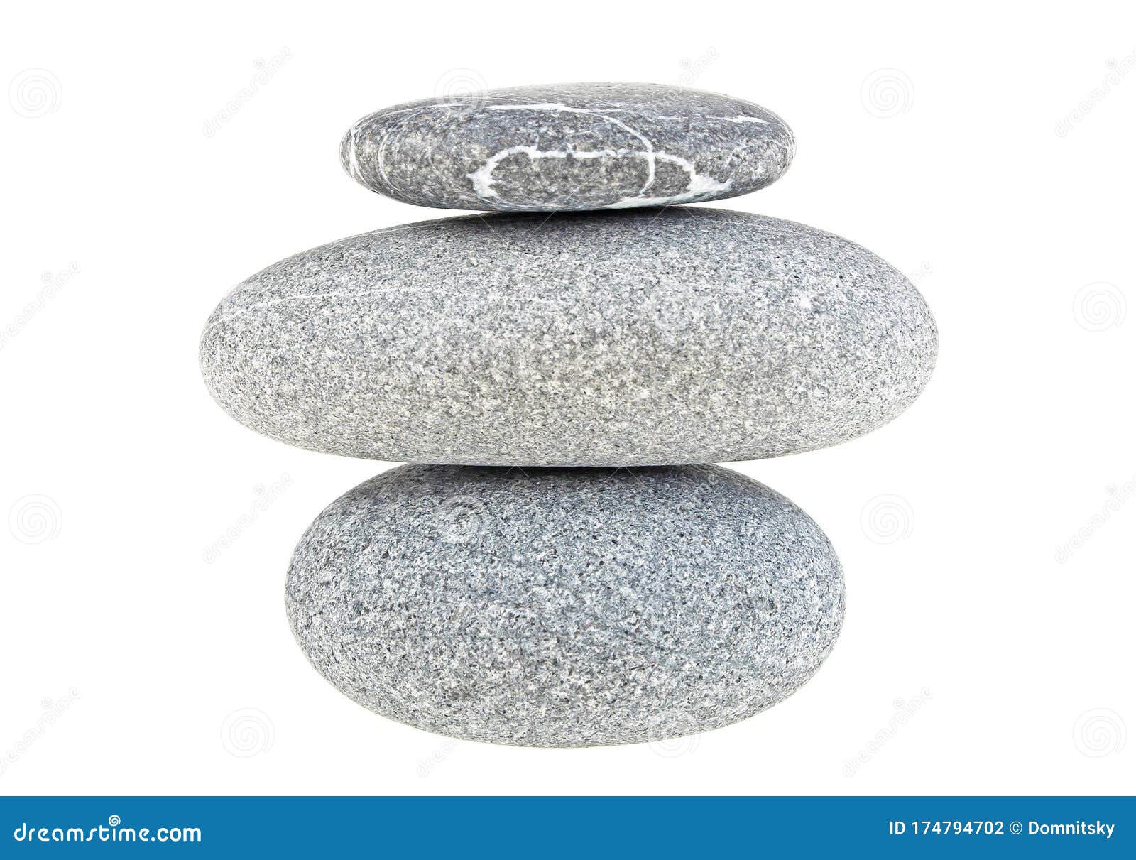 Spa Stones Isolated on White Background Stock Photo - Image of therapy ...