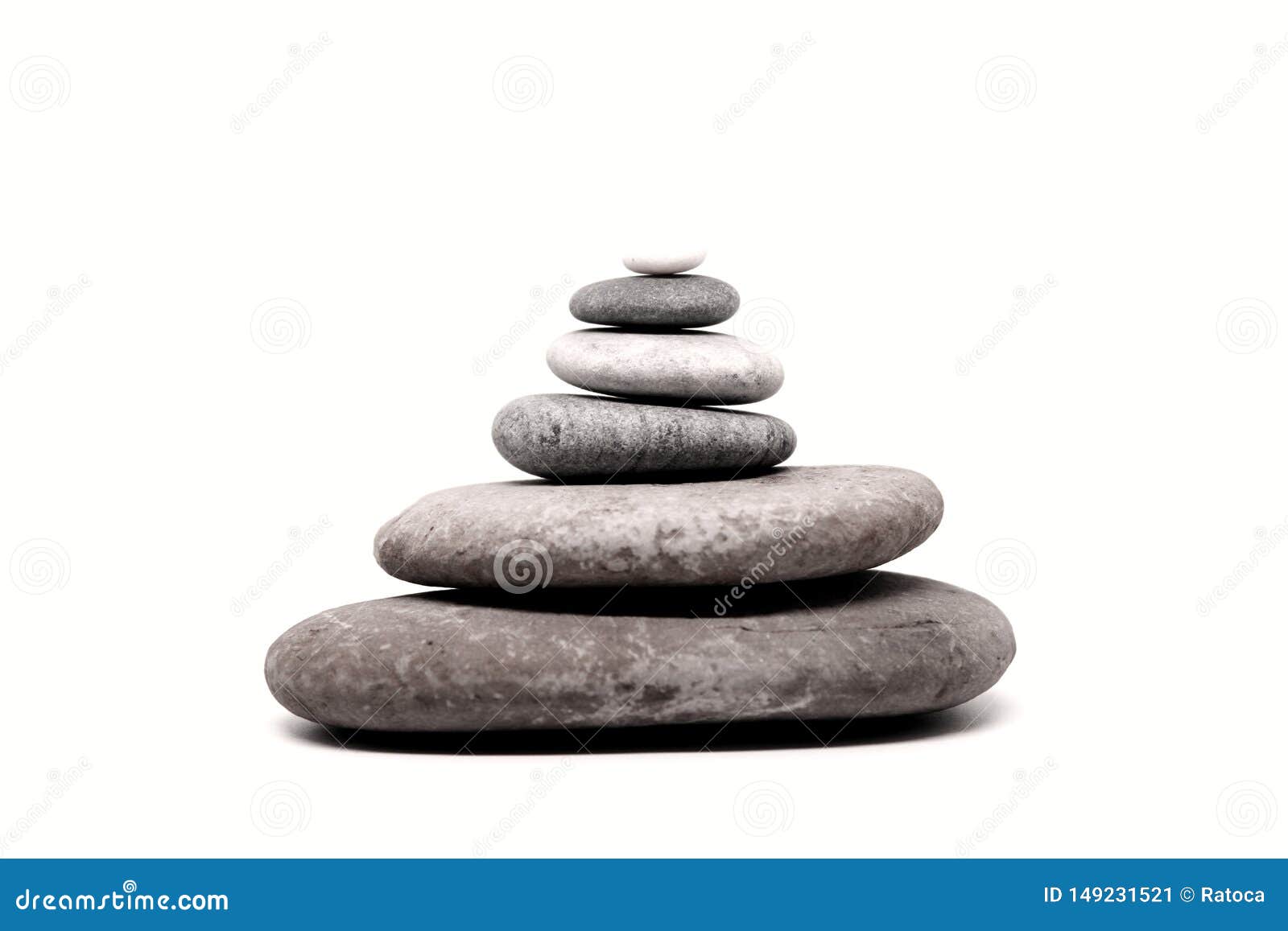 Spa Stones Isolated on White Background Stock Image - Image of pebbles ...