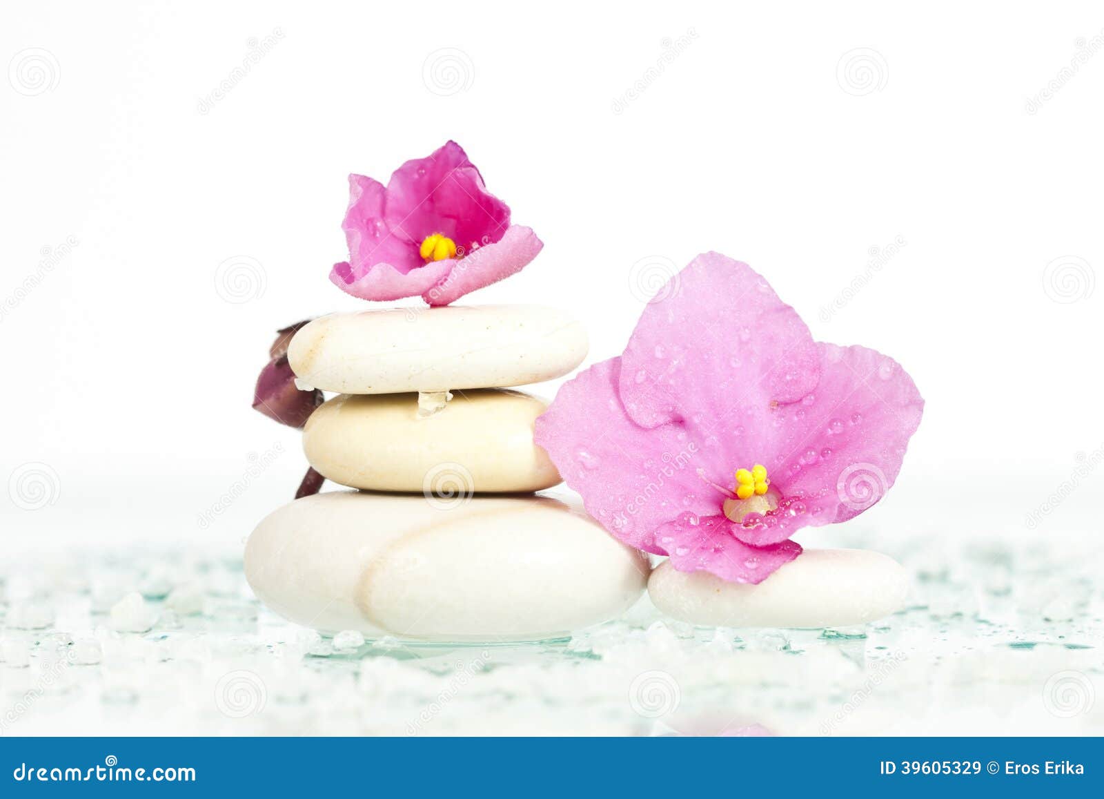Spa stones and pink flower stock image. Image of medicine - 39605329