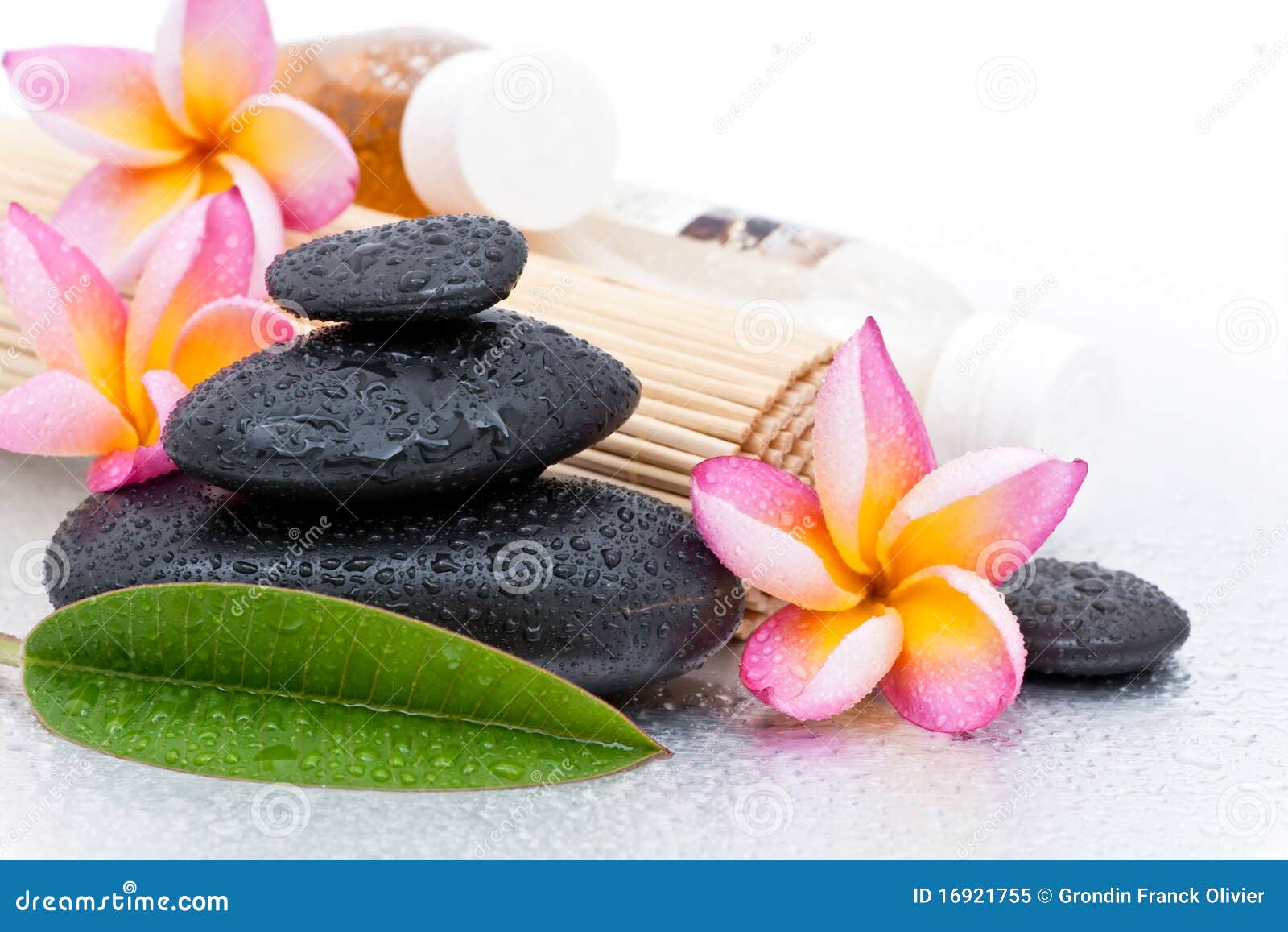 Spa stones and plumeria stock image. Image of balanced - 16921755