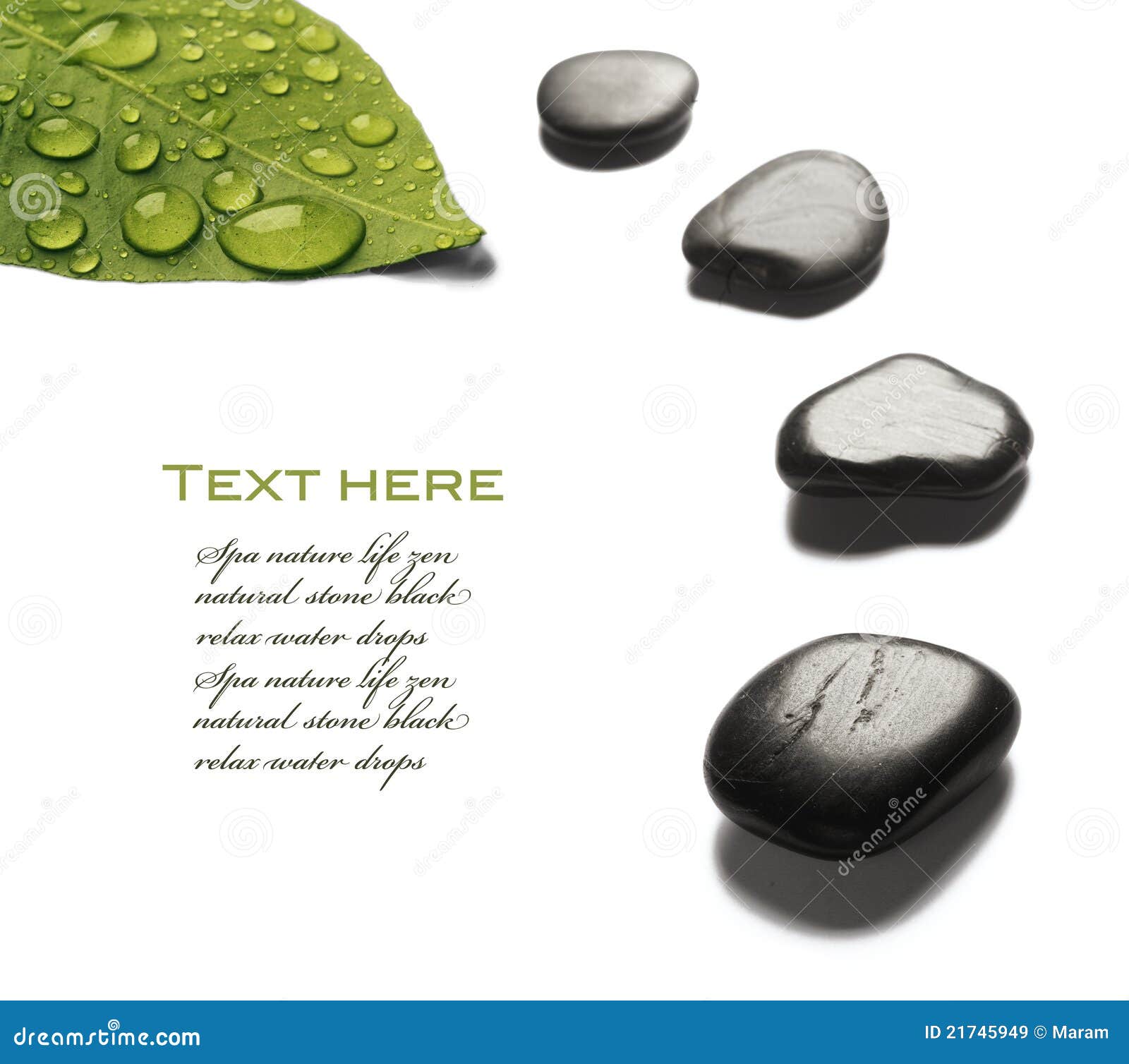 Spa Stones with Water Drops Stock Image - Image of nature, decorate ...